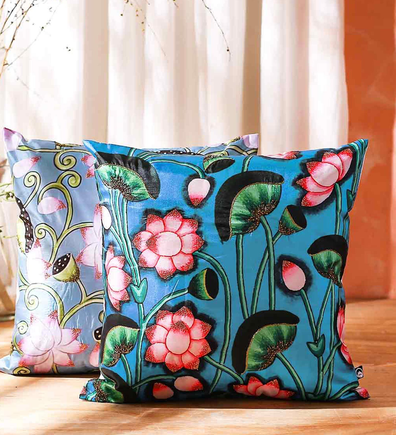 Buy Freesia Festive (17.7x17.7) Multicolour Colour Cushion Cover by Home4U at 3% OFF by Home4U ...