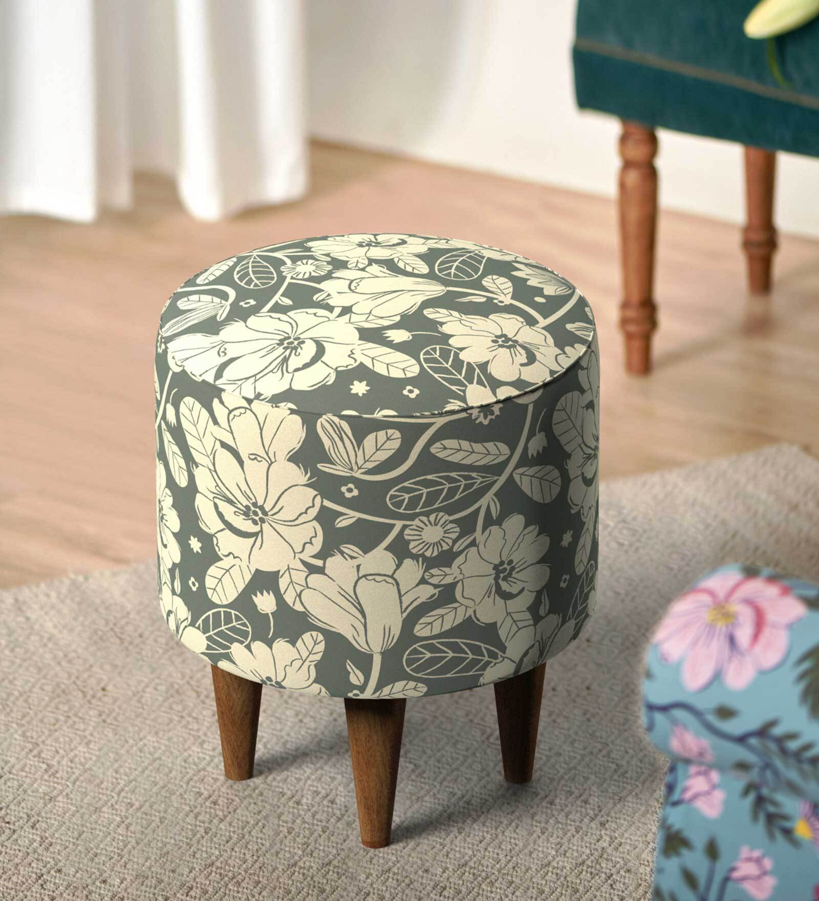Buy French Seating Stool in Grey's Garden Design at 10% OFF by Chumbak ...