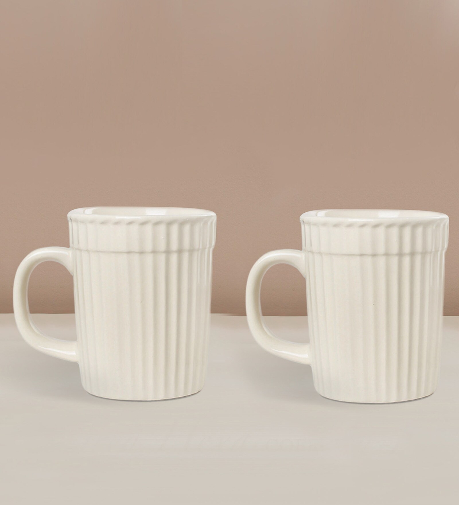 Buy Moroccon Handpainted 280ml White (Set of 2) Ceramic Coffee Mug at ...