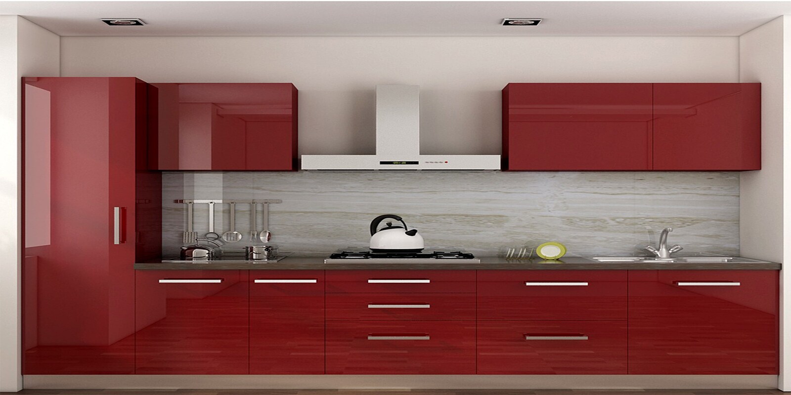 Buy Francesco Straight Modular Kitchen Designed in MDF at 15% OFF by ...