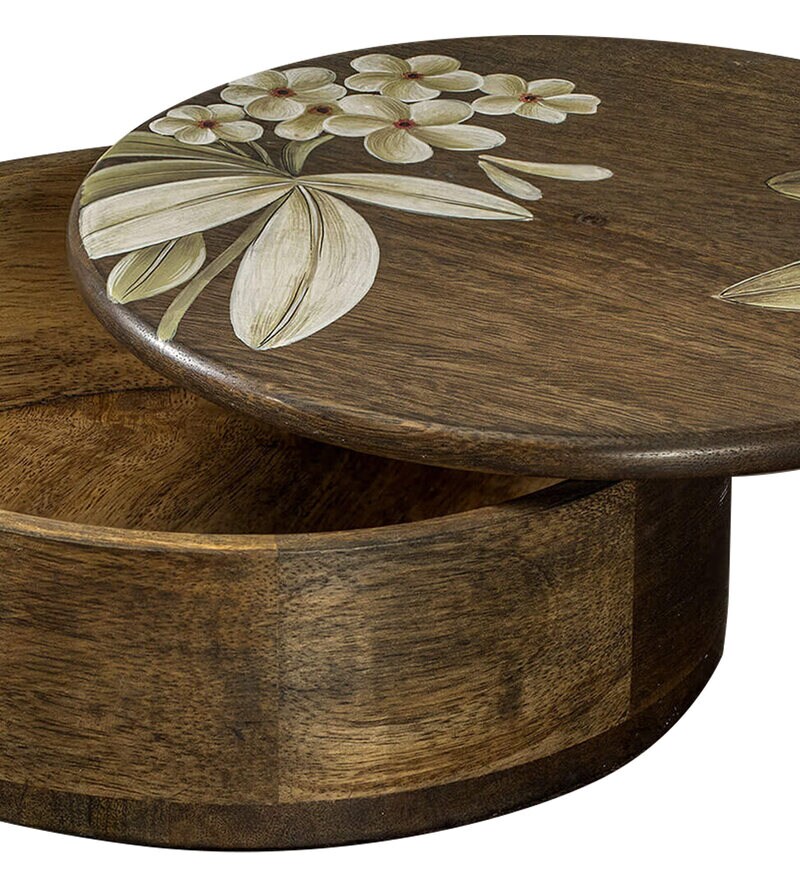Buy Frangipani Wooden Roti Serving Box by Ellementry Online ...