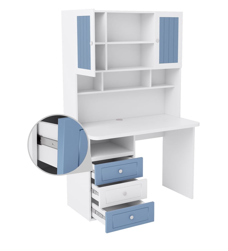 Buy French Collection Kids Study Table in Blue Finish by Alex Daisy ...