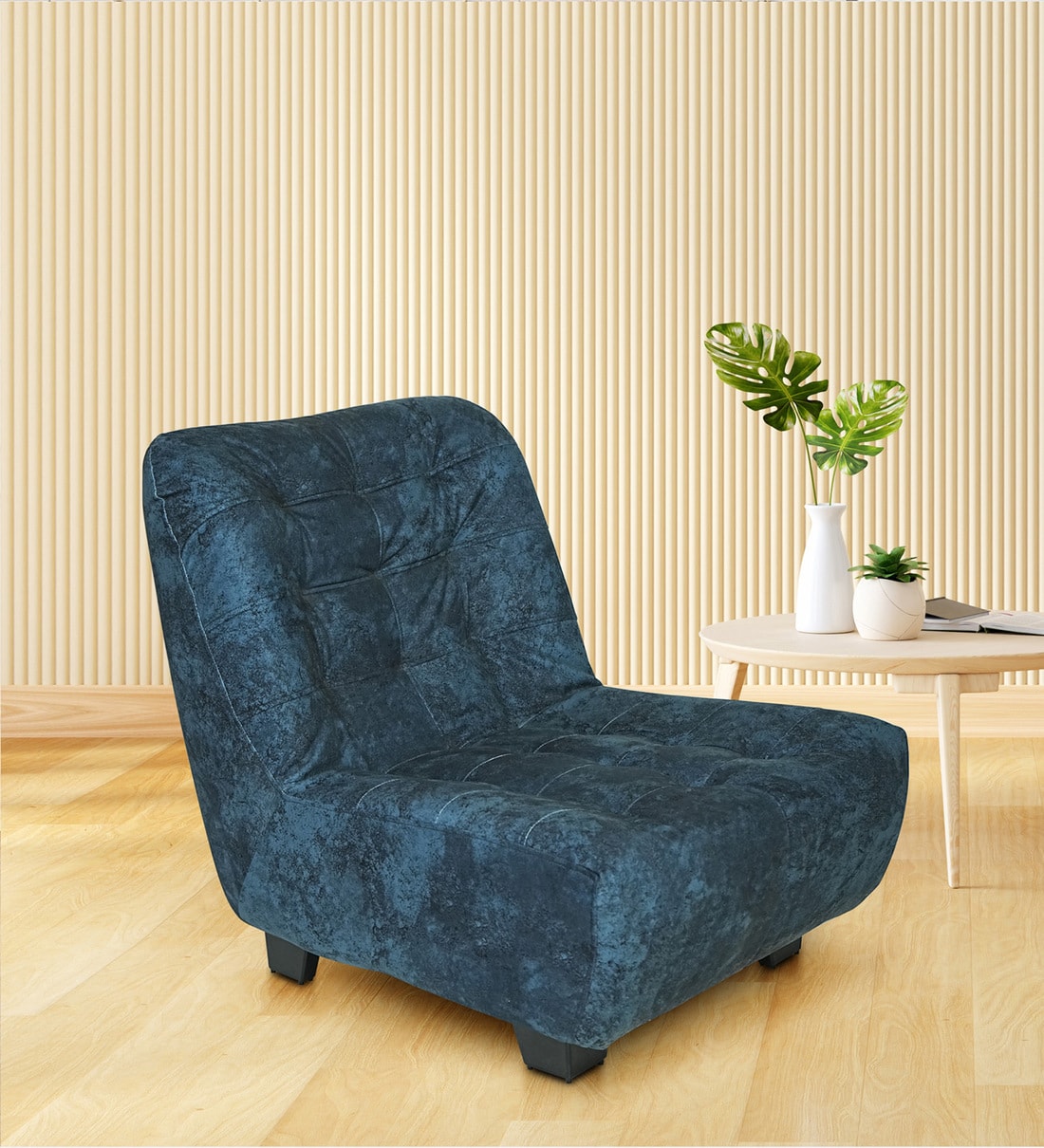 Buy FS-Love Fabric Slipper Chair in Blue Colour at 10% OFF by fullstock ...