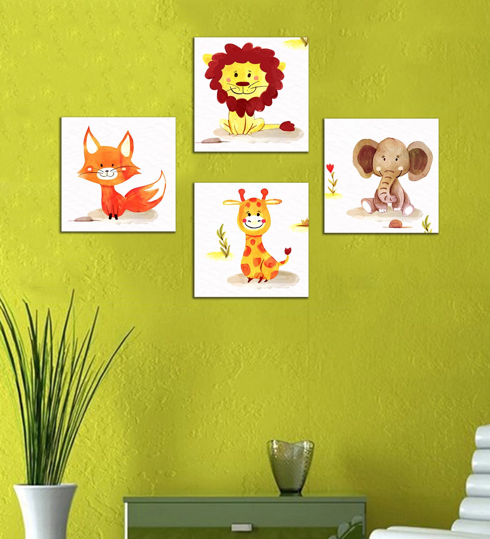 Buy Mdf Funny Zoo Wall Panel In Multicolor at 16% OFF by Wens | Pepperfry