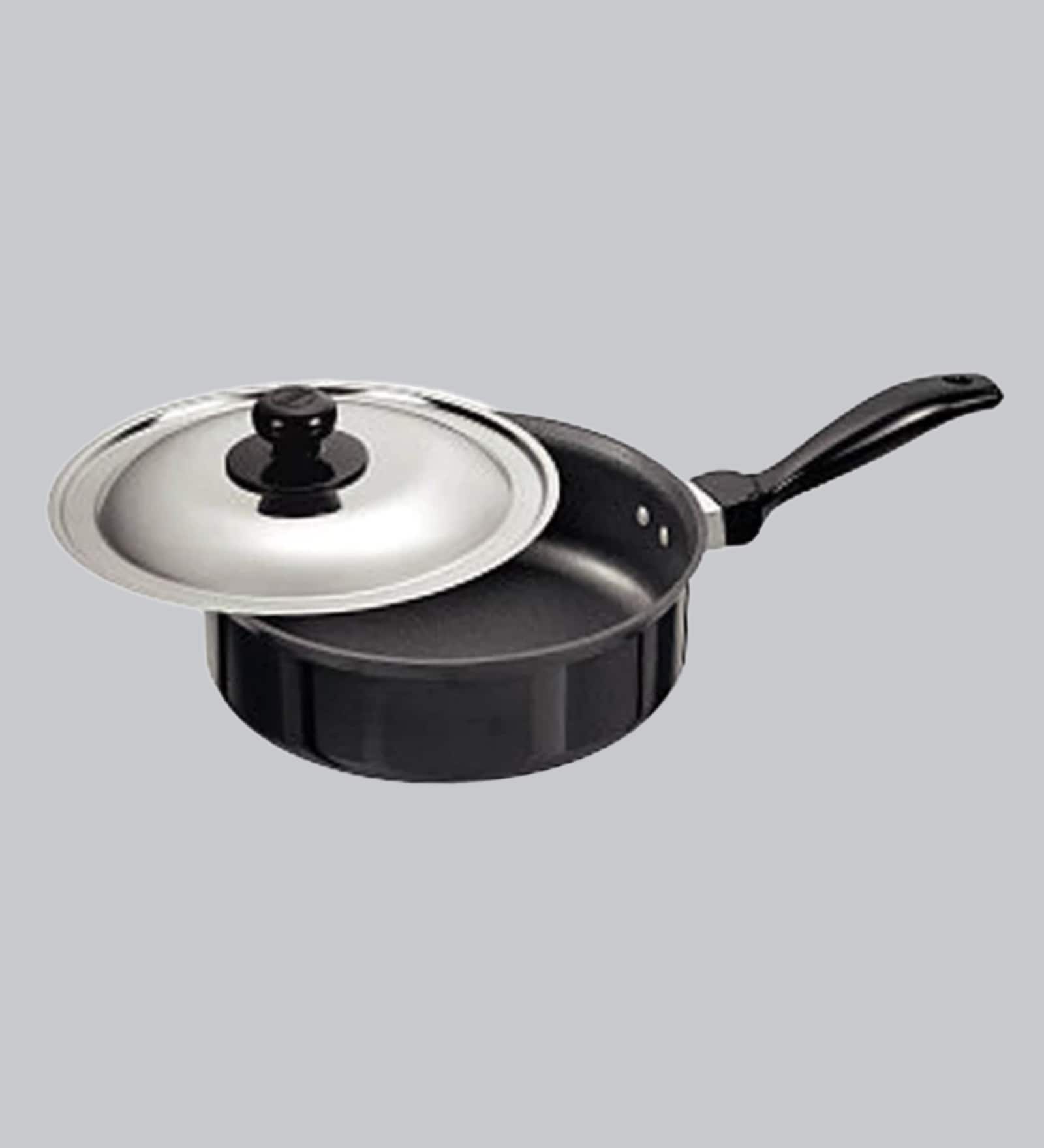 Buy Futura Non-Stick Hard Anodized Curry Pan with Steel Lid by Hawkins ...