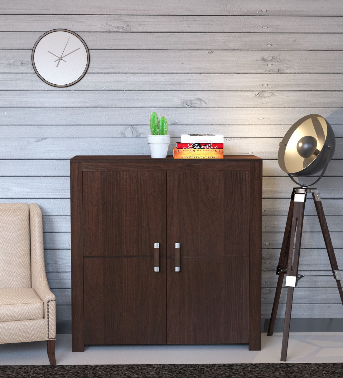 Buy Gage Multipurpose Storage Cabinet in Dark Walnut Finish at 76% OFF ...