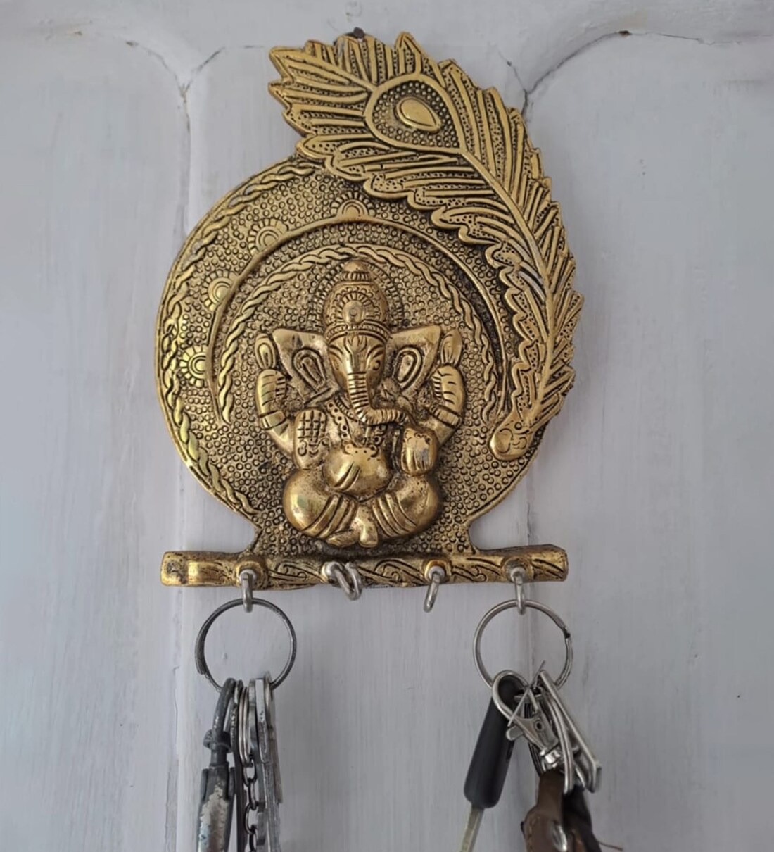Buy Ganesha (4 hooks) Aluminium Wall Hanging Key Holder at 33% OFF by ...