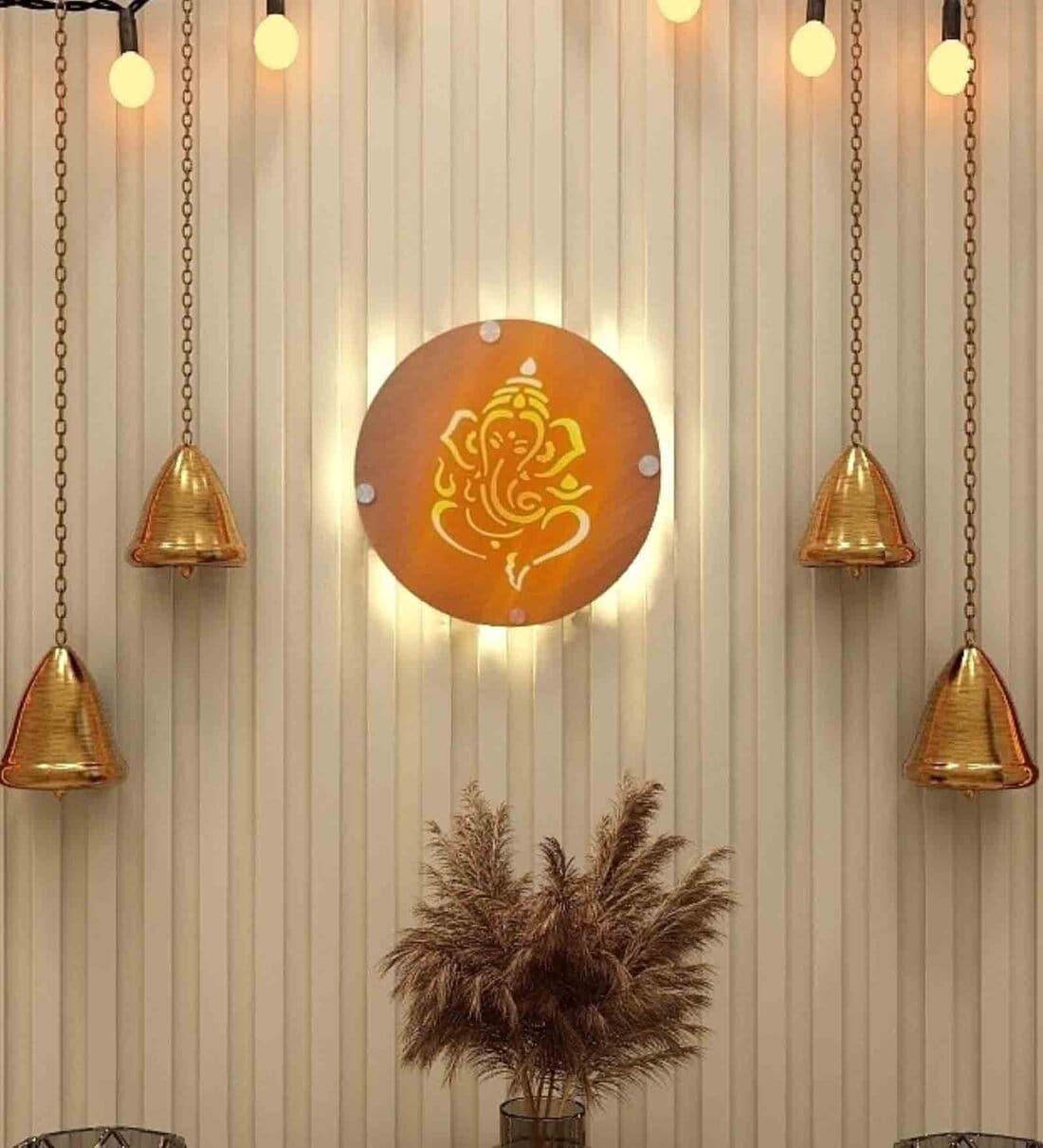 Buy Ganesha LED Multicolor Wooden Wall Art by Chalk My Theme Online ...