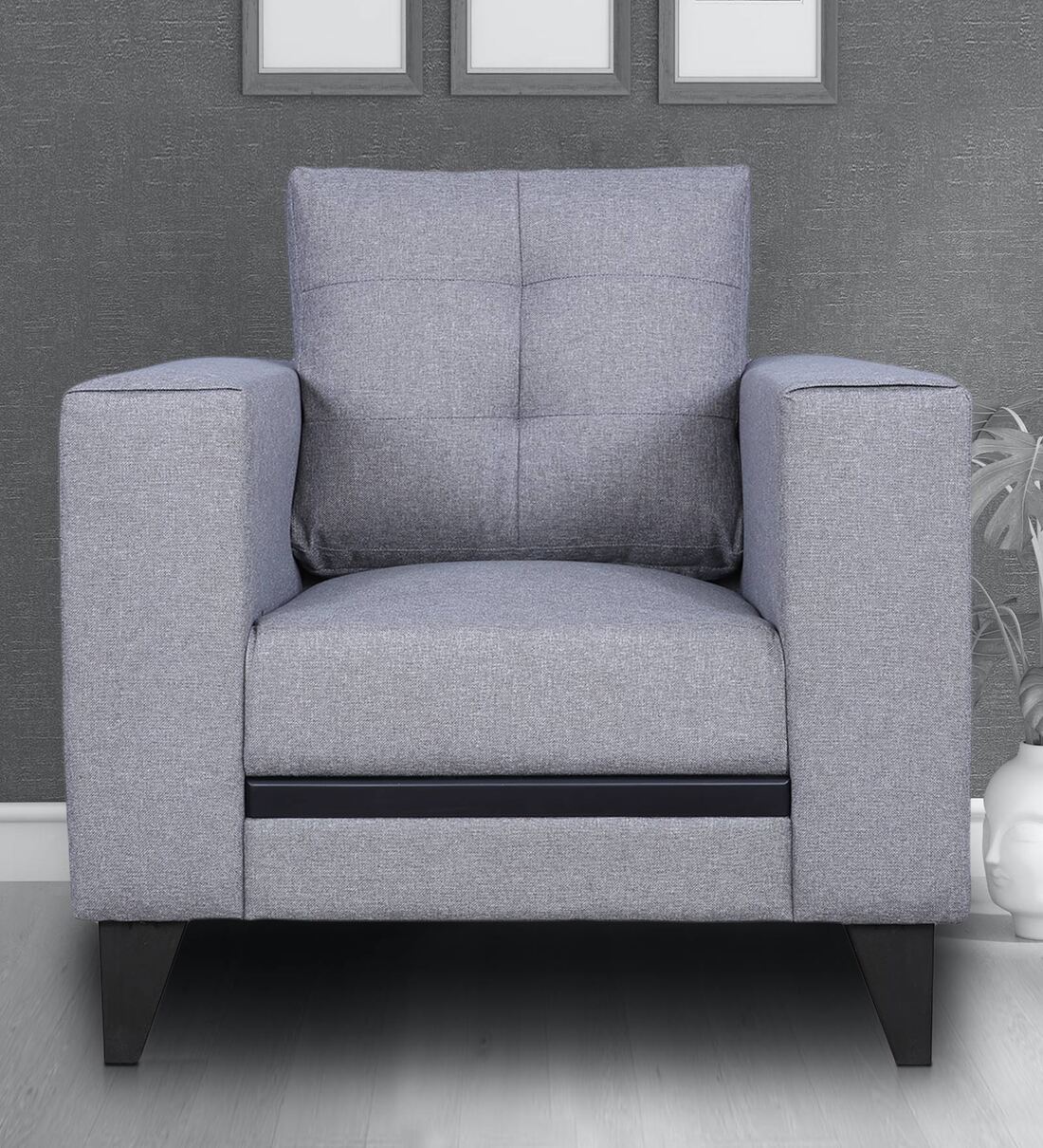 Buy Garcia Fabric 1 Seater Sofa in Grey Colour at 54% OFF by HomeTown ...