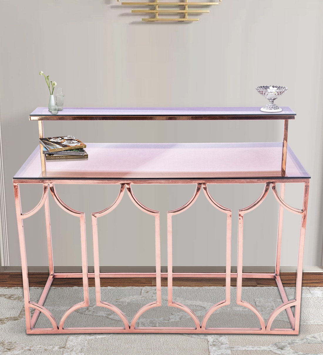 Buy Gatsby Console Table in Gold Finish By Hn Hues Online ...