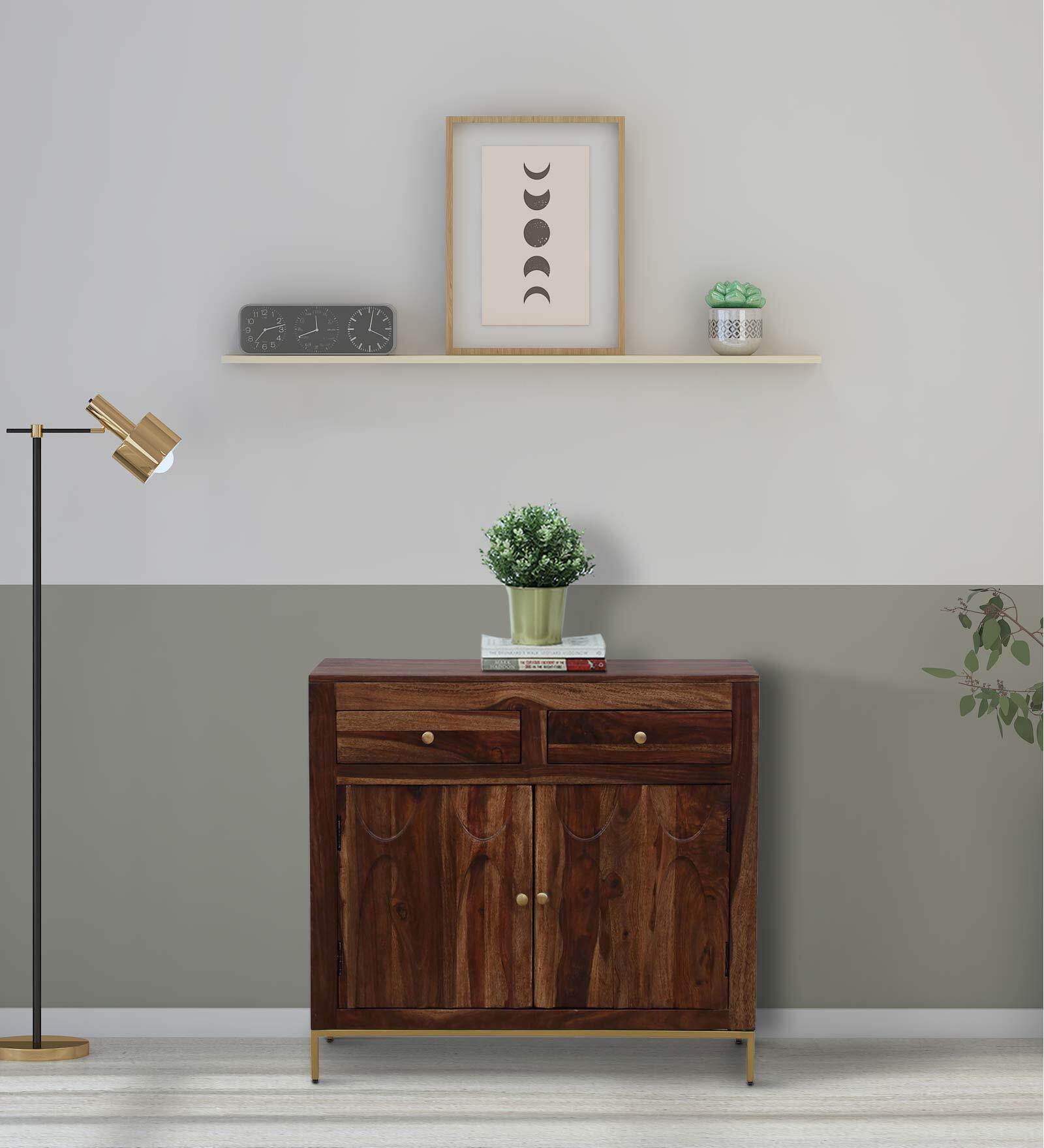 Buy Gafieira Sheesham Wood Compact Sideboard in Scratch Resistant ...