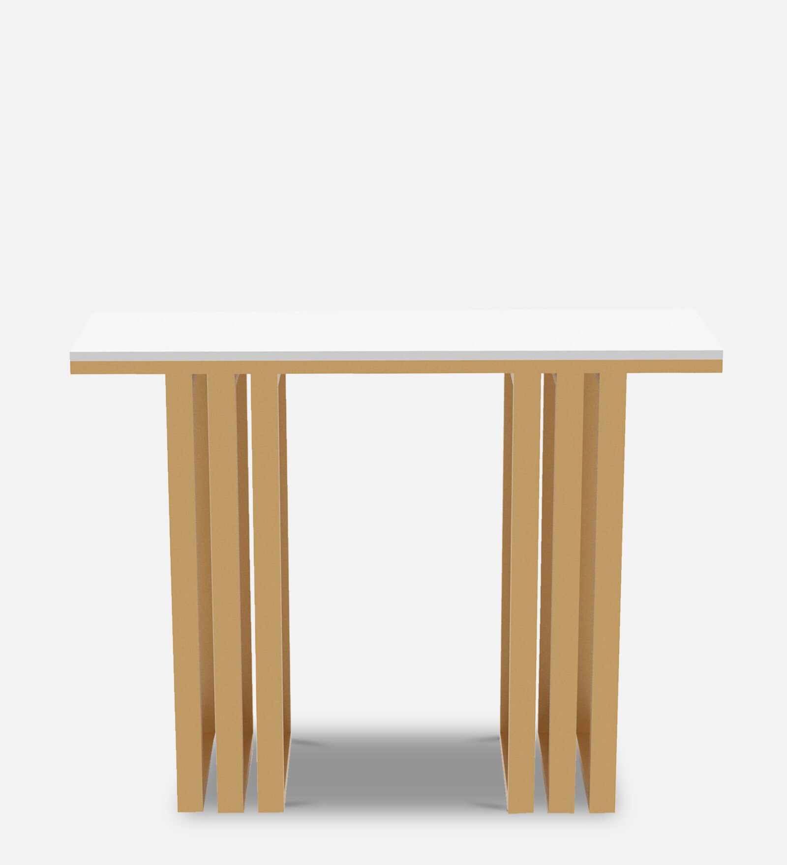 Buy Gail Console Table in Golden Finish at 20% OFF by Furncasa | Pepperfry