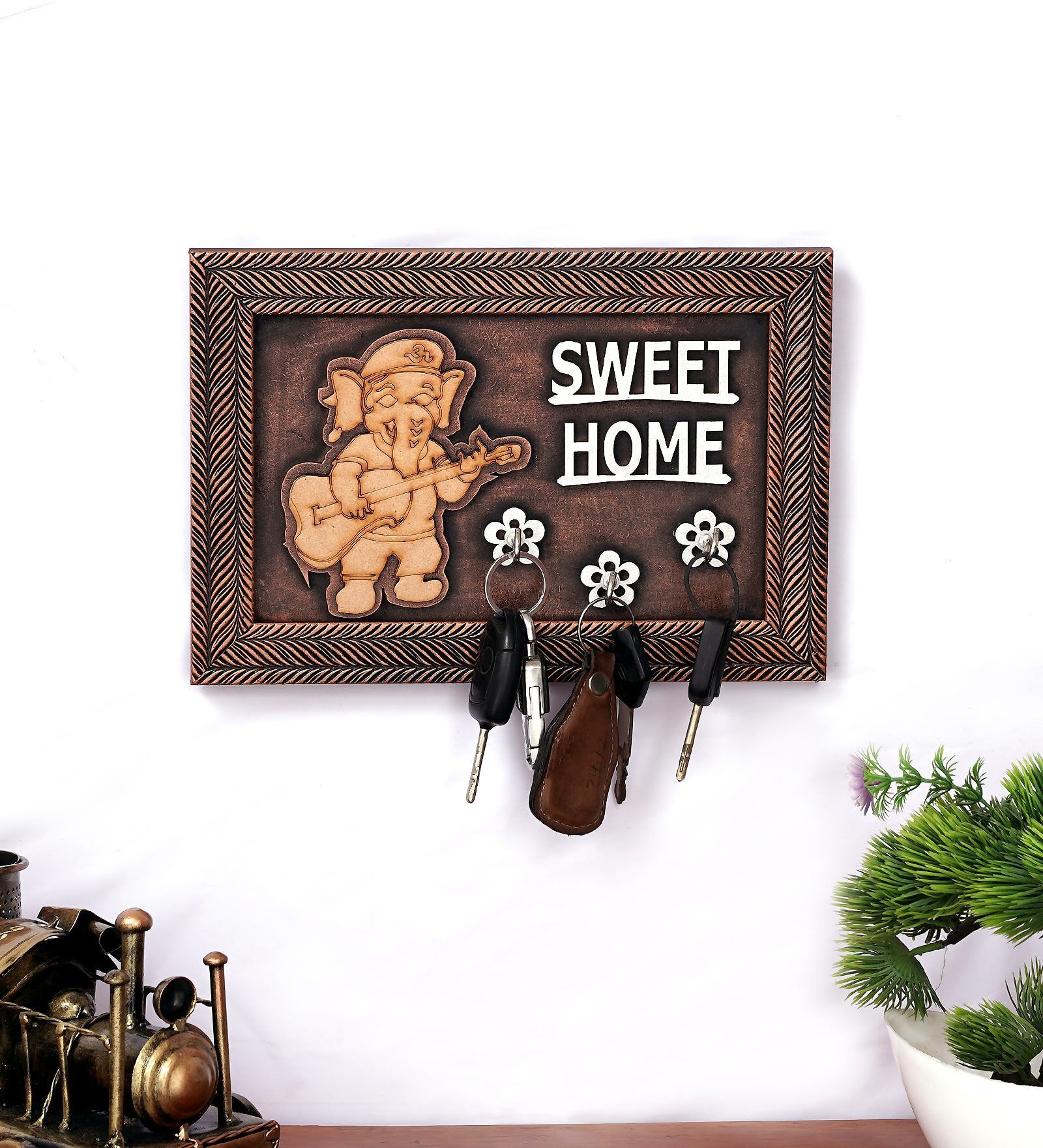 Buy Ganesha Brown MDF Key Holder by Craft Tree at 6% OFF by Craft Tree ...