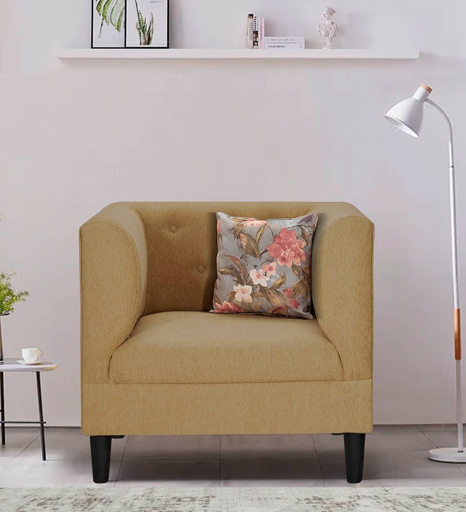 Buy Garnet Fabric 1 Seater Sofa In Cocoa Brown Colour at 30% OFF by ...