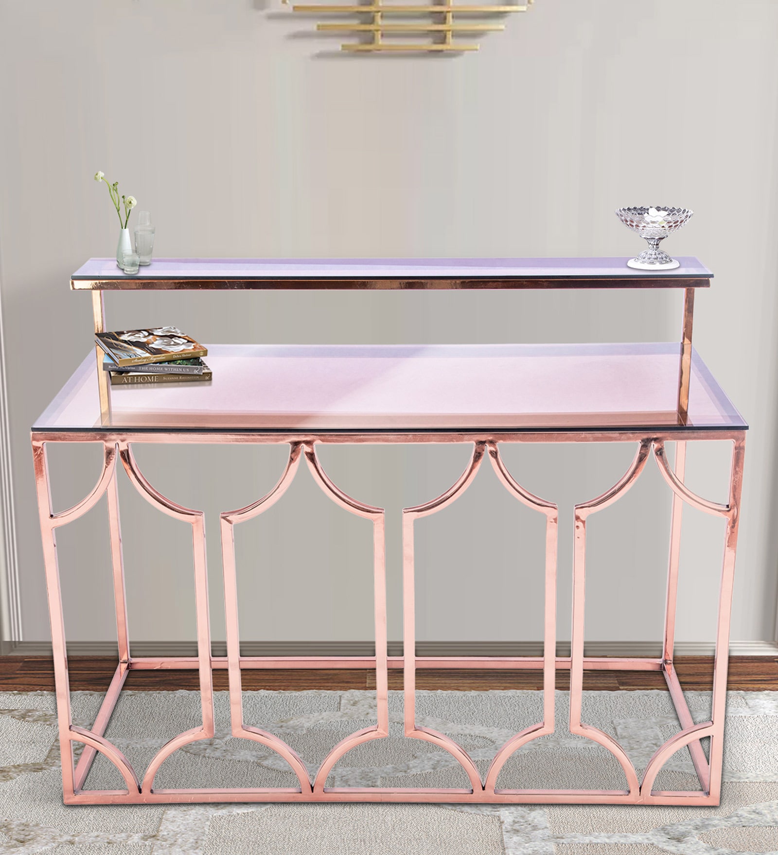 Buy Gatsby Console Table In Rose Gold Finish at 20% OFF by HN Hues ...