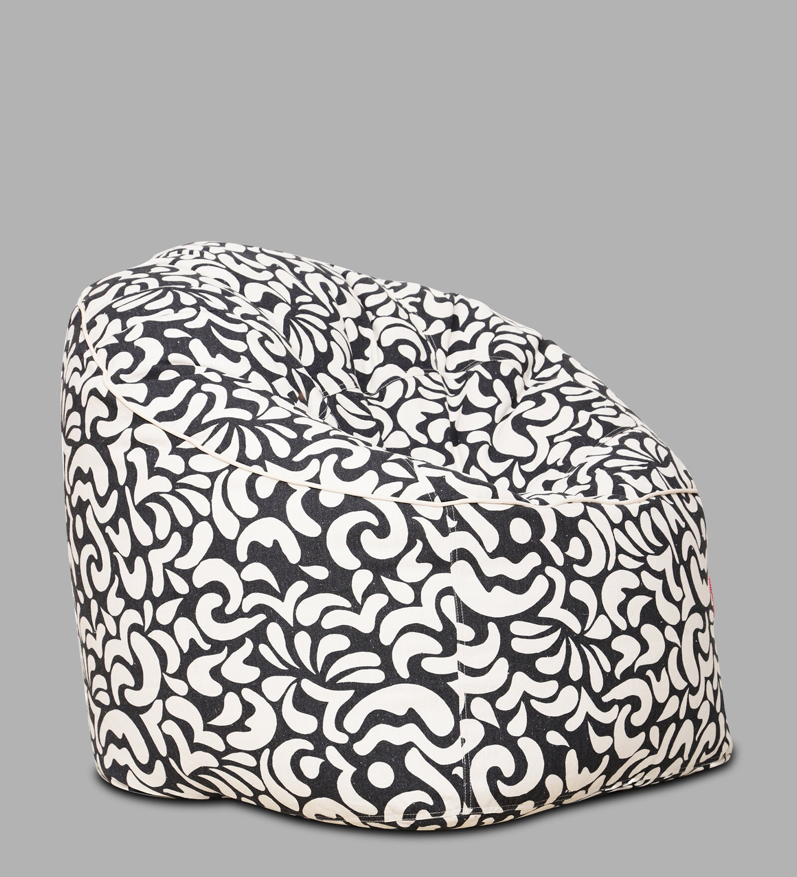 Buy Gauc Bean Bag with beans Chair in White & Black Colour at 11% OFF ...
