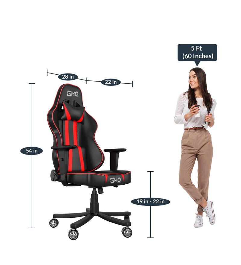 Buy Nintendo Gaming Chair in Black and Red Colour by Gaming HQ Online ...