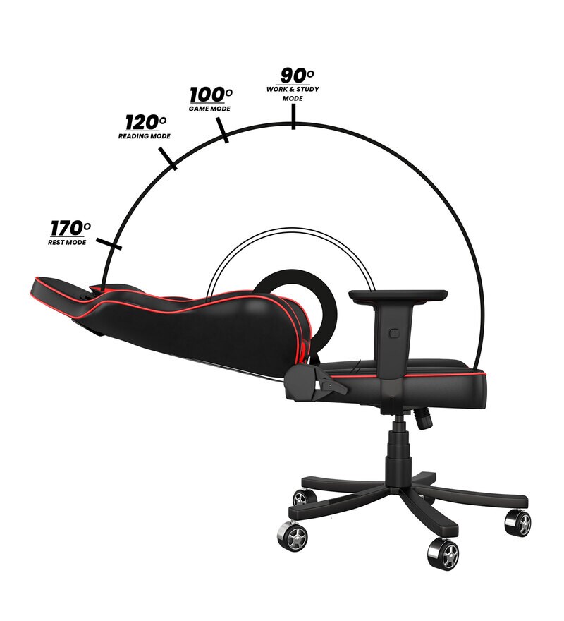 Buy Nintendo Gaming Chair in Black and Red Colour by Gaming HQ Online ...