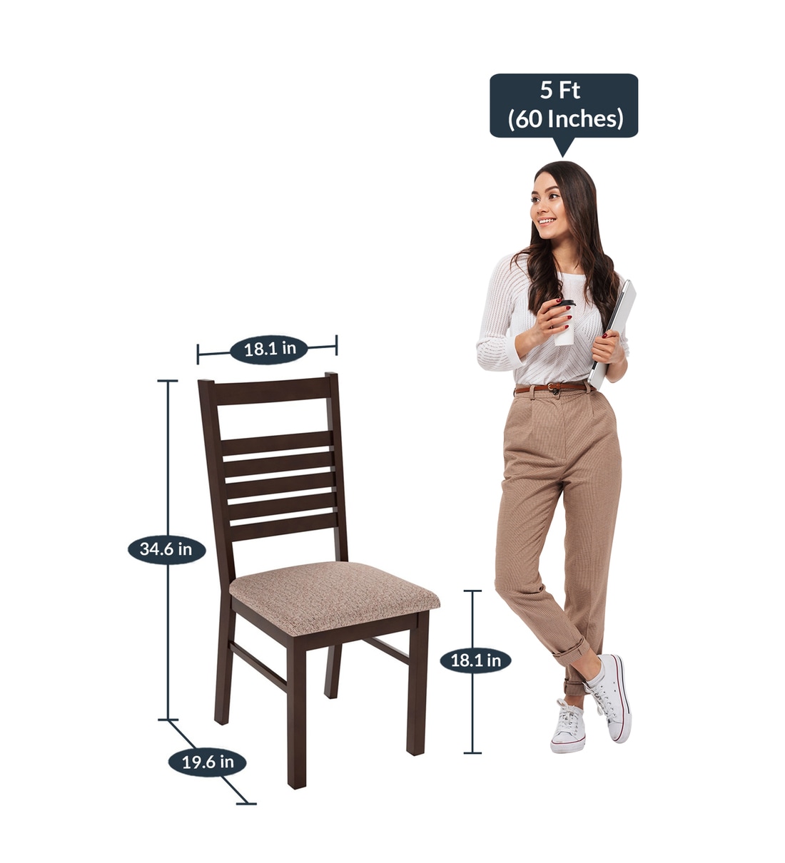 Buy Gem Solid Wood Dining Chair In Cappuccino Finish Online - Modern ...