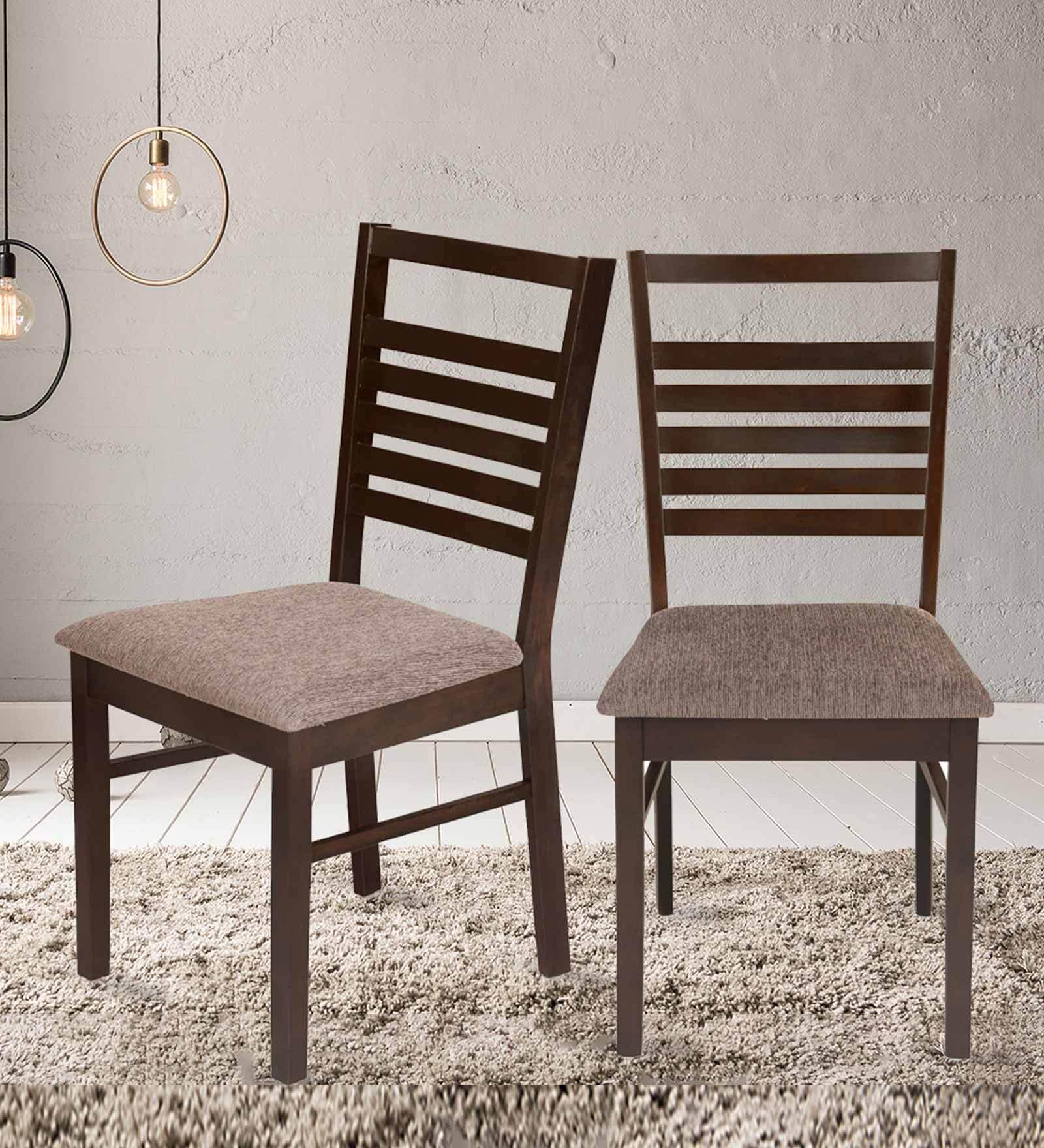 Buy Gem Fabric Dining Chair In Cappuccino Finish Set Of 2 at 5% OFF by ...