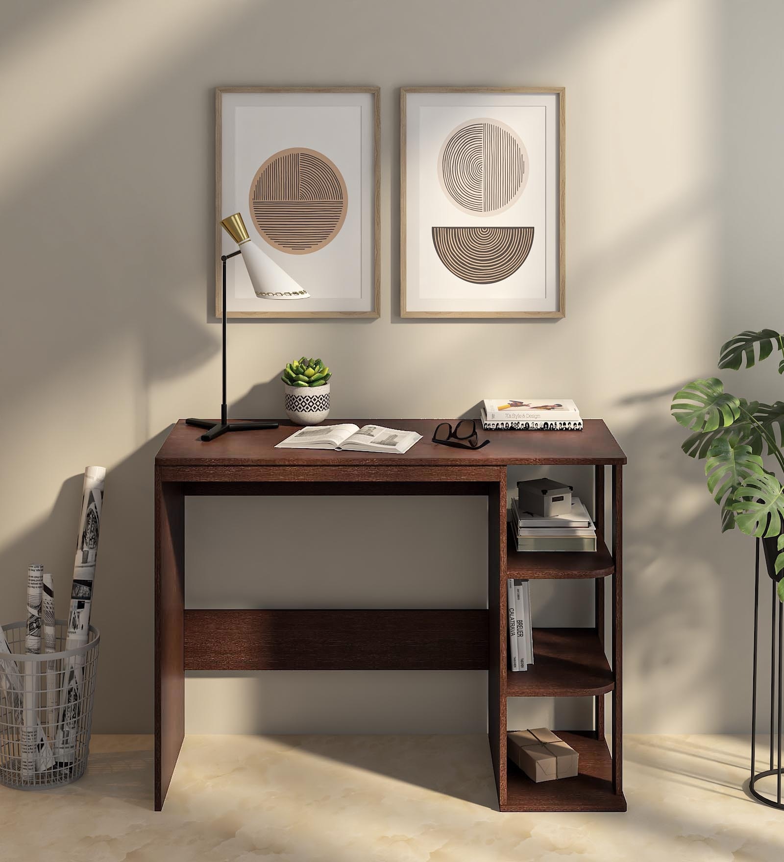 Buy Genji Writing Table in Dark Brown Finish at 22% OFF by Mintwud from ...