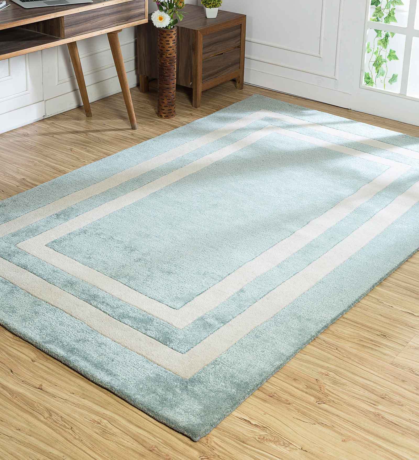 Buy Geometrical Pattern Wool Hand Tufted 3 x 2 Feet Carpet by Jaipur ...