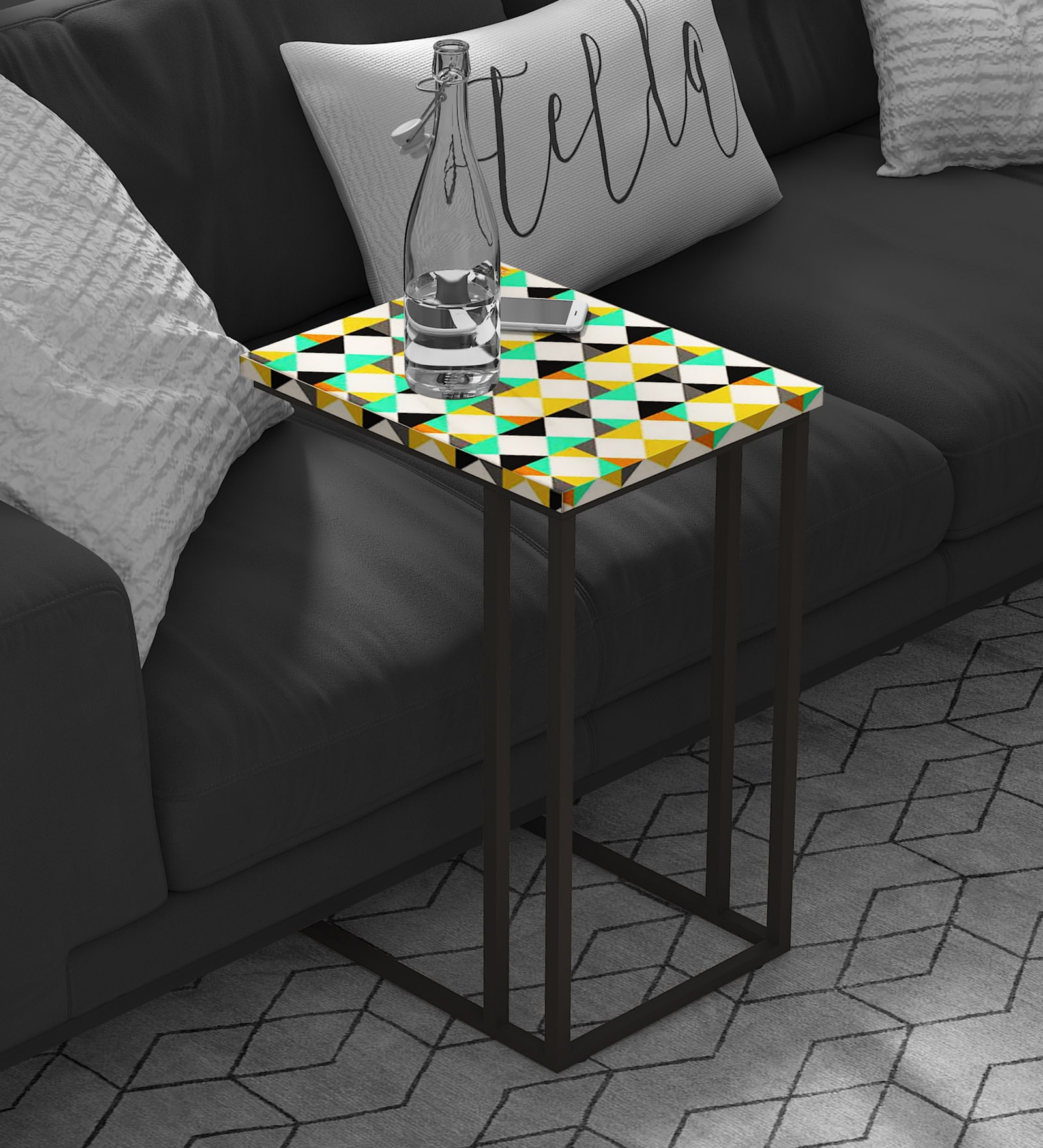 Buy Geometric Print C End Table in Multi Colour at 23% OFF by NUTCASE ...