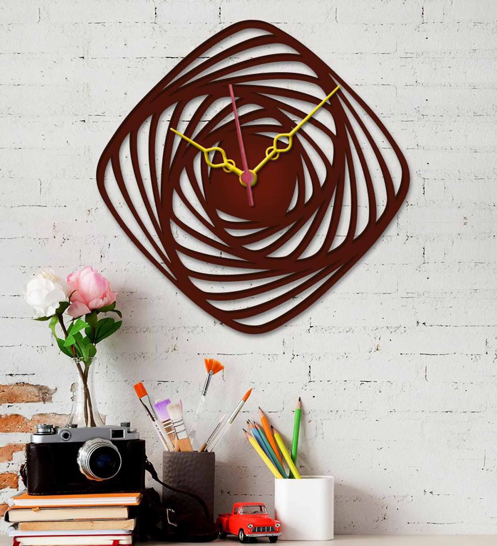 Buy Geometric Wooden Wall Clock by WallMantra at 24% OFF by WallMantra ...