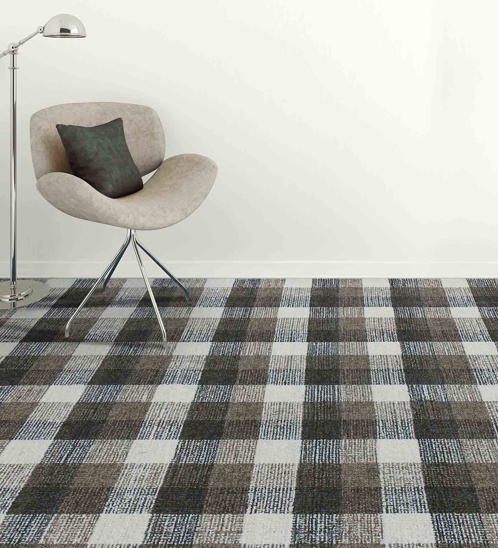 Buy Brown Wool Geometrical 5 ft x 8 ft Hand Tufted Carpet at 21% OFF by ...