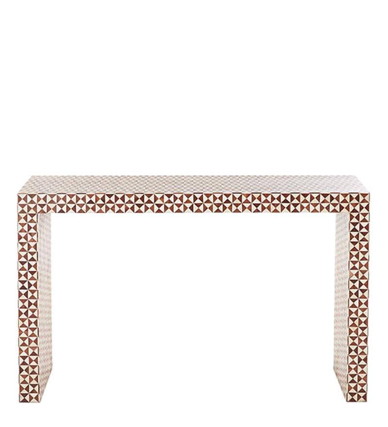 Buy Geo Console Table in Brown Finish by Ziba Homes Online ...