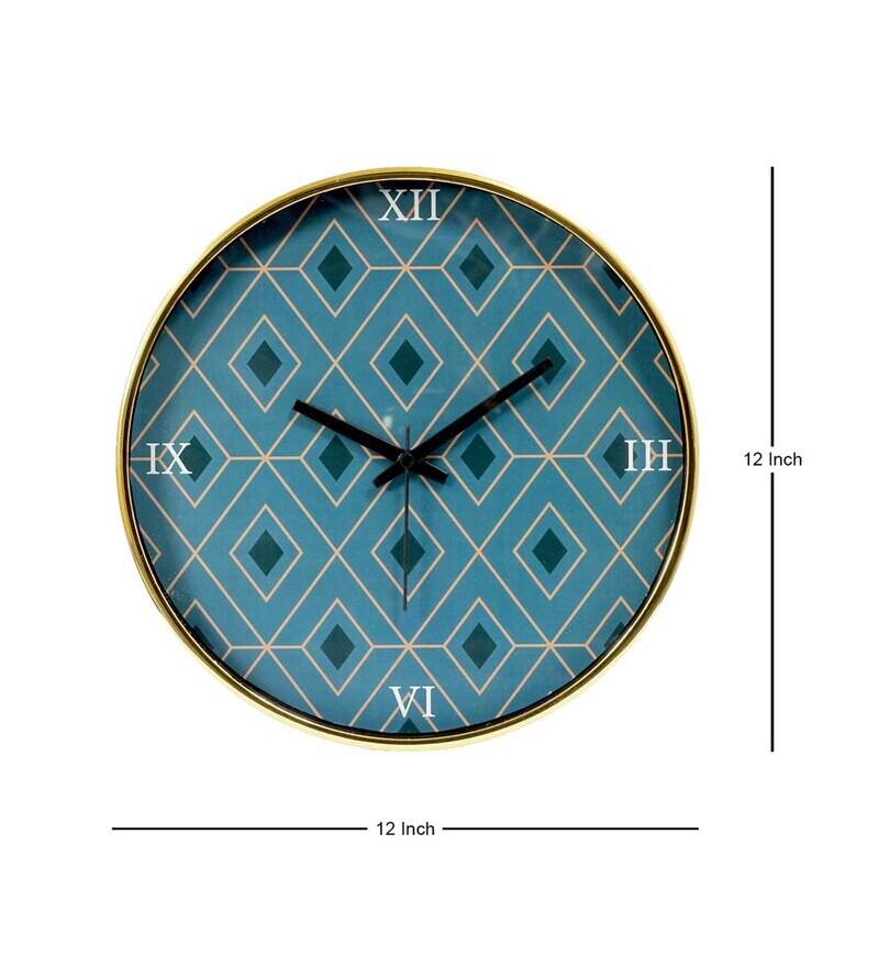 Buy Geometric Pattern Diamond Wall Clock By Kolorobia Online - Modern ...