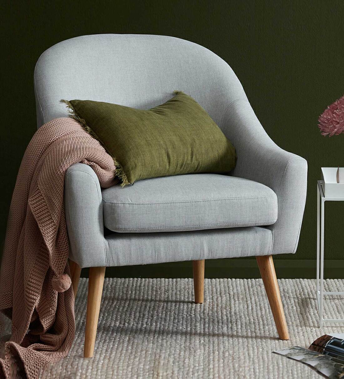 Buy Gianna Armchair In Light Grey Colour By Spades Online - Arm Chairs ...