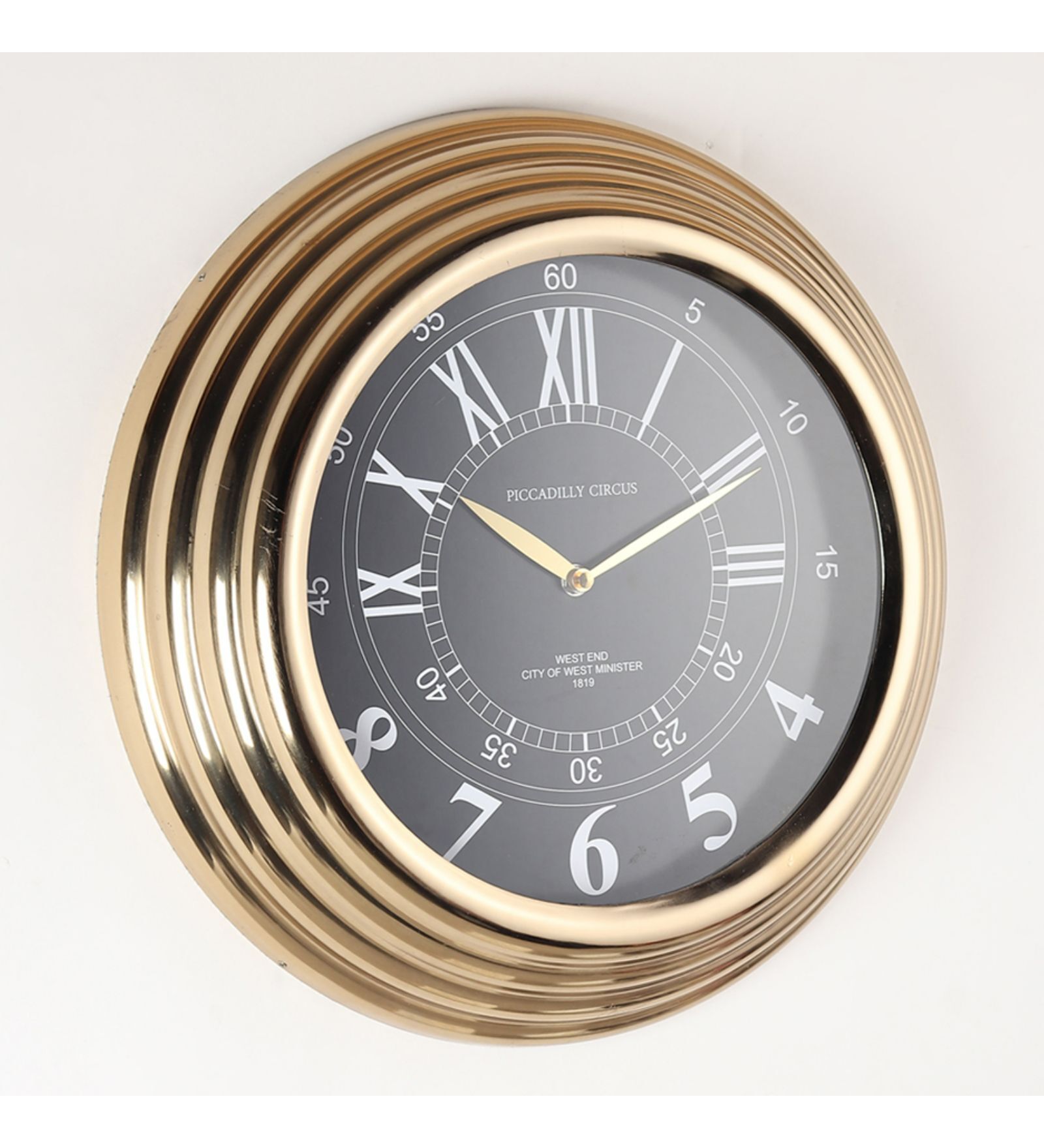 Buy Gilded Ecliptic Gold Aluminium Traditional Wall Clock at 25% OFF by ...