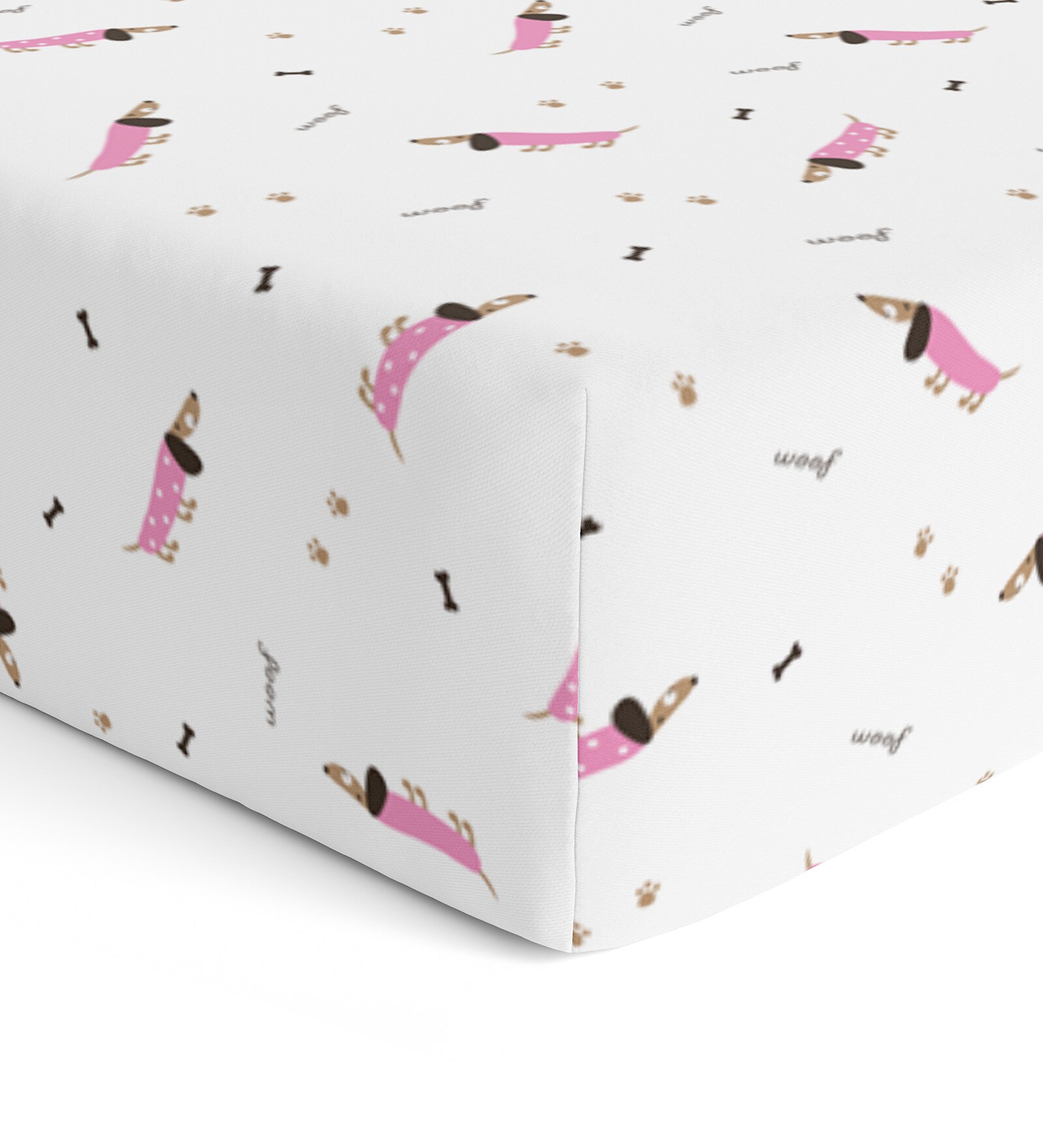 Buy Girl Poodle 52 x 28 in Organic Cotton Fitted Crib Sheet by The ...