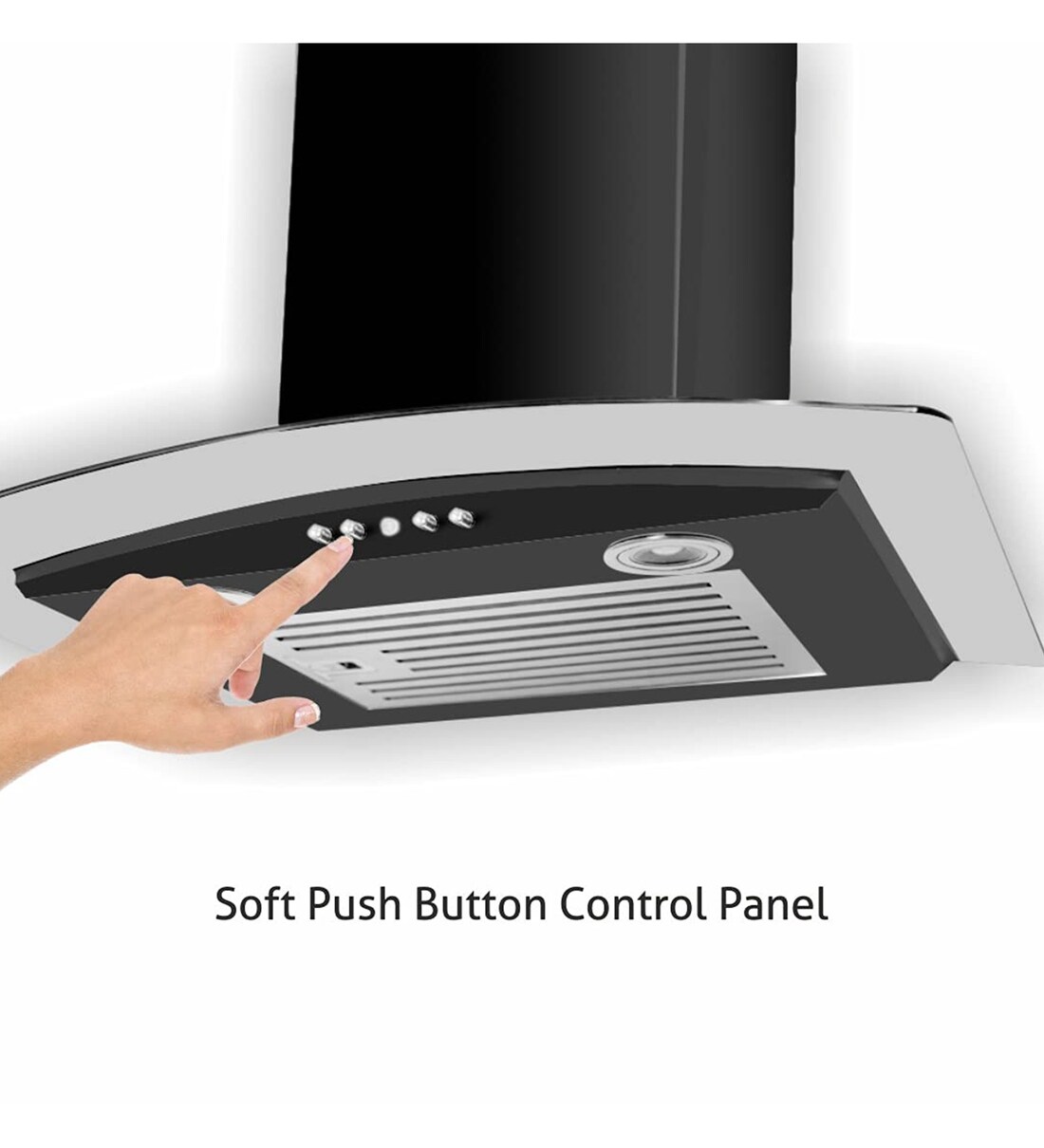 Buy Glen 6071 1000 M3/H Black EX Kitchen Chimney with Baffle Filter ...