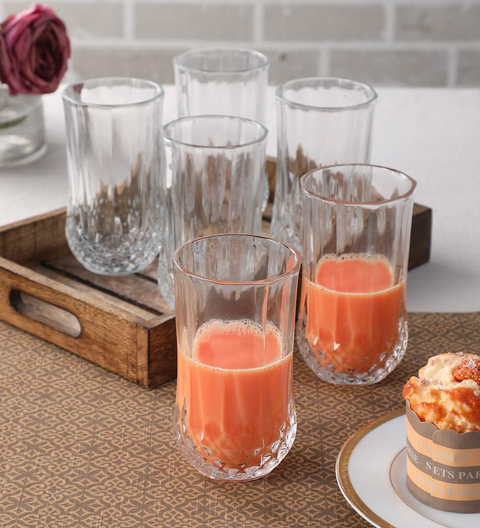 Buy Glass 300 ML Set of 6 Everyday Drinking Glass by Ceradeco Online ...