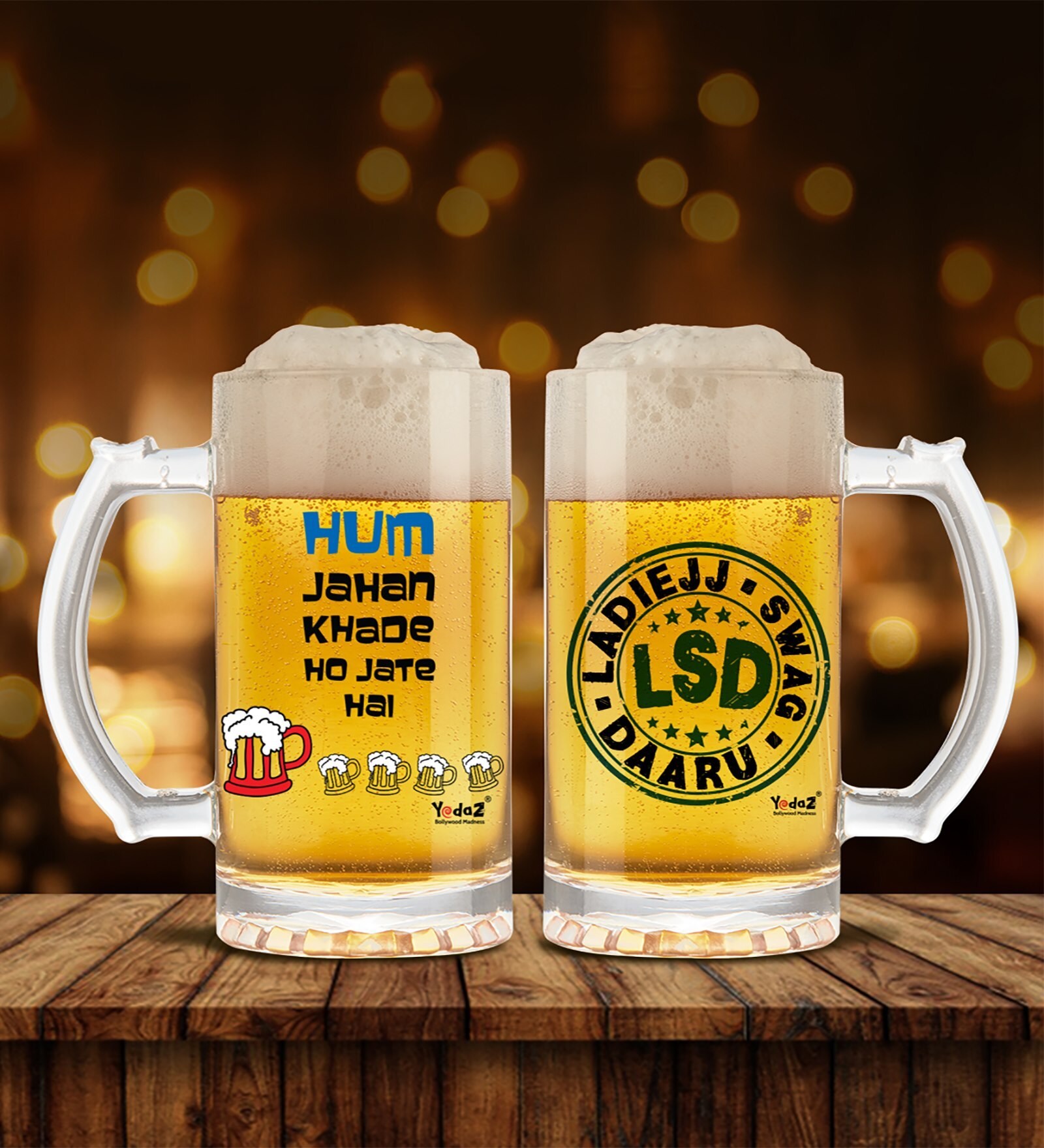 Buy 600 ML Slogan Beer Mugs Set of 2 By Yedaz at 22% OFF by Yedaz ...