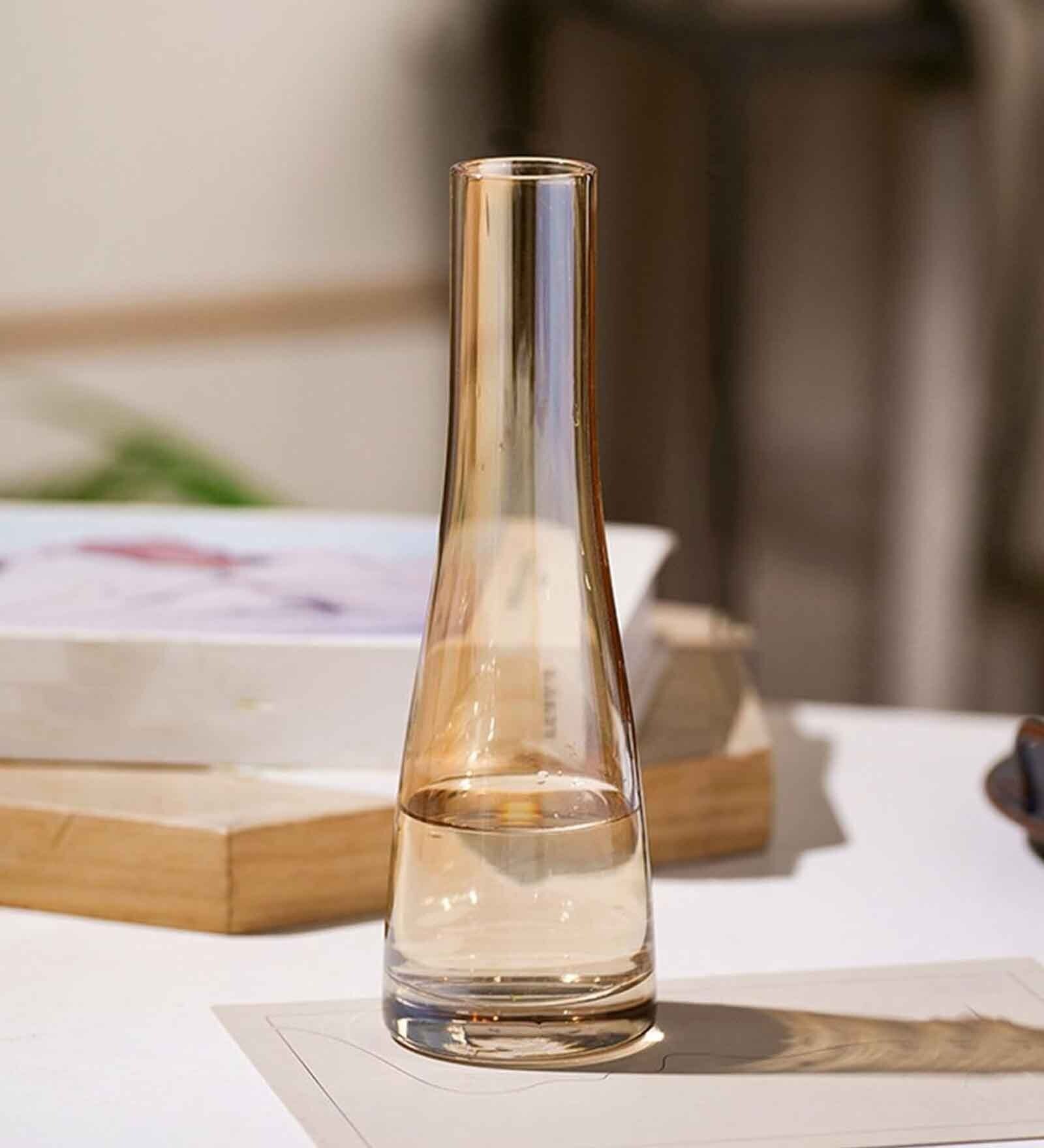 Buy Glass Vases Decor Narrow Mouth Glass Vase For Bar at 54% OFF by ...