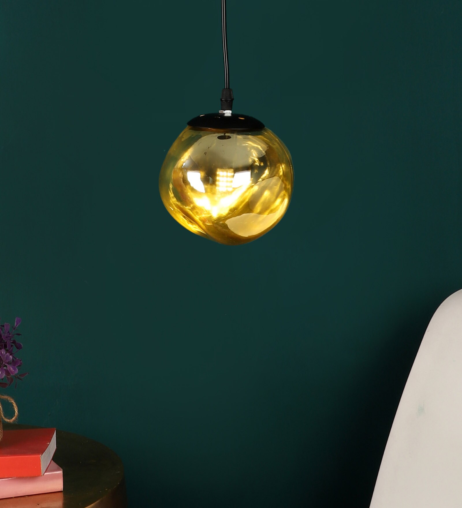 Buy Gloomy Black Metal Hanging Light By Eliante By Jainsons Lights at ...