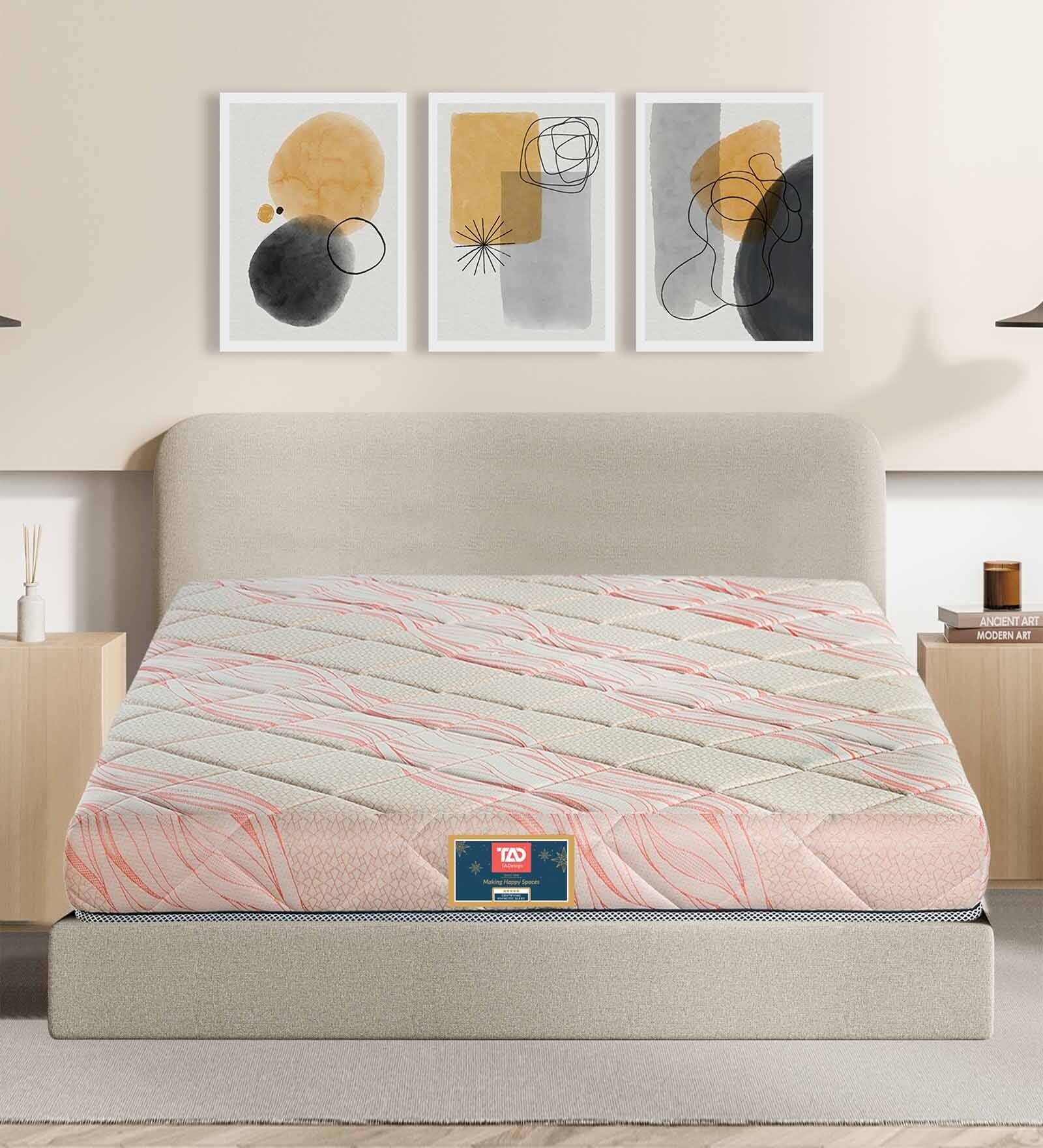 Buy Glowing Aura Antibacterial 6 inch Bonnell Spring Queen Size ...