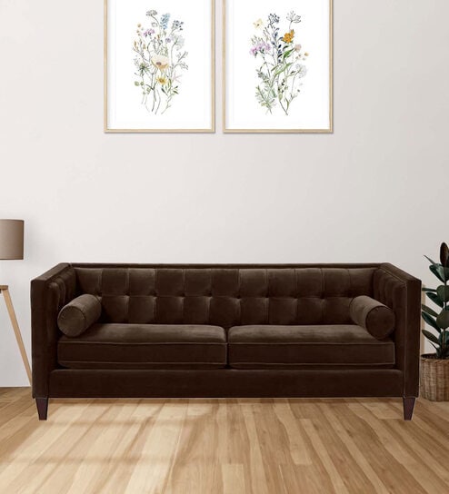 Brown 3 Seater Sofas Online @Upto 70% OFF | Pepperfry