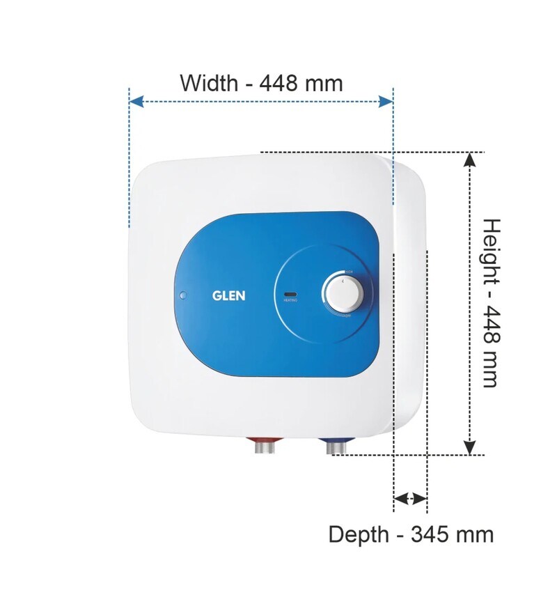 Buy Glen Water Heater 10 Ltr, Rust & Shock Proof ABS Body (2000W) In ...