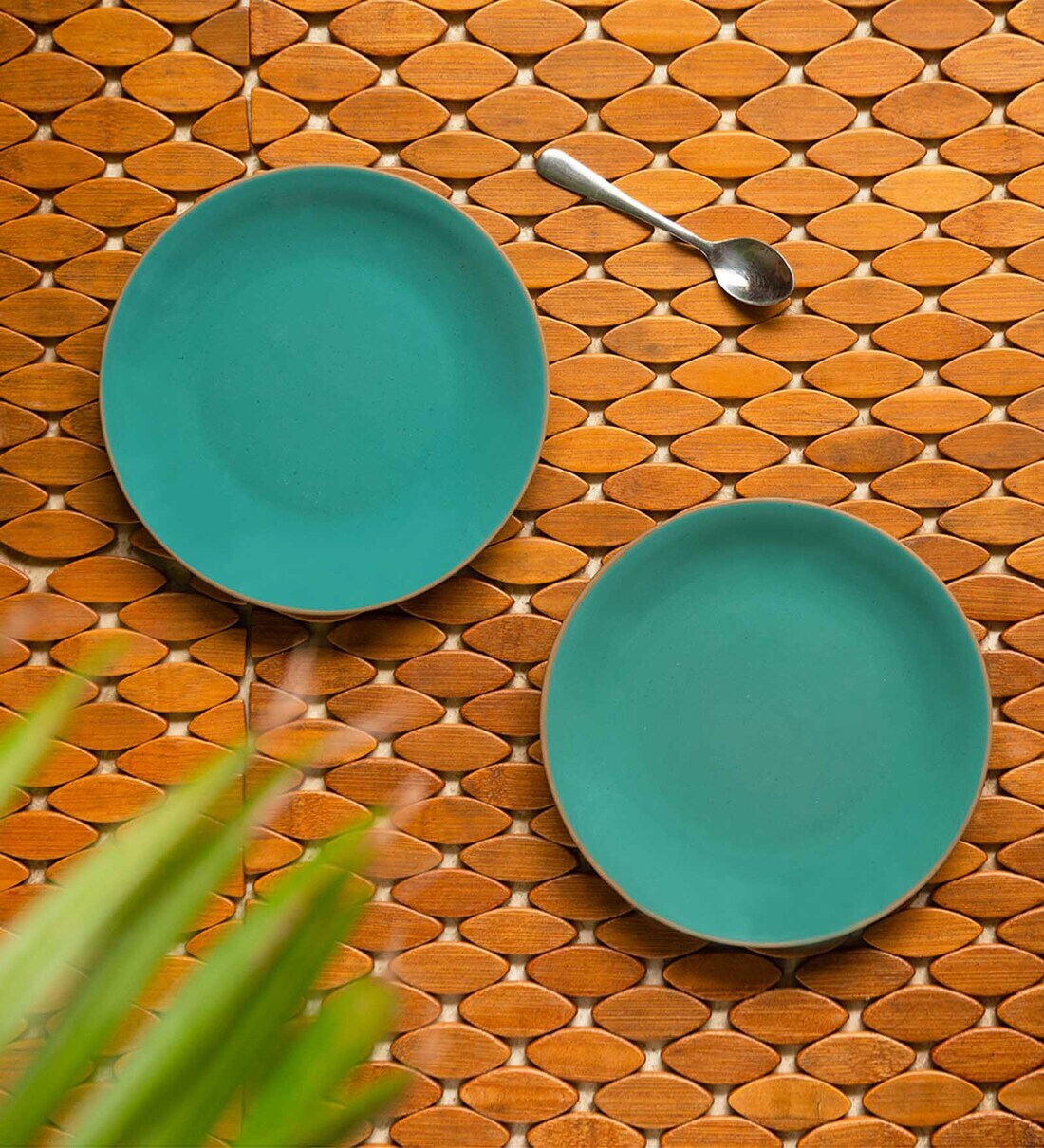 Buy Goan Paradise 7 Inch Blue Ceramic (Set of 2) Quarter Plate at 59% ...