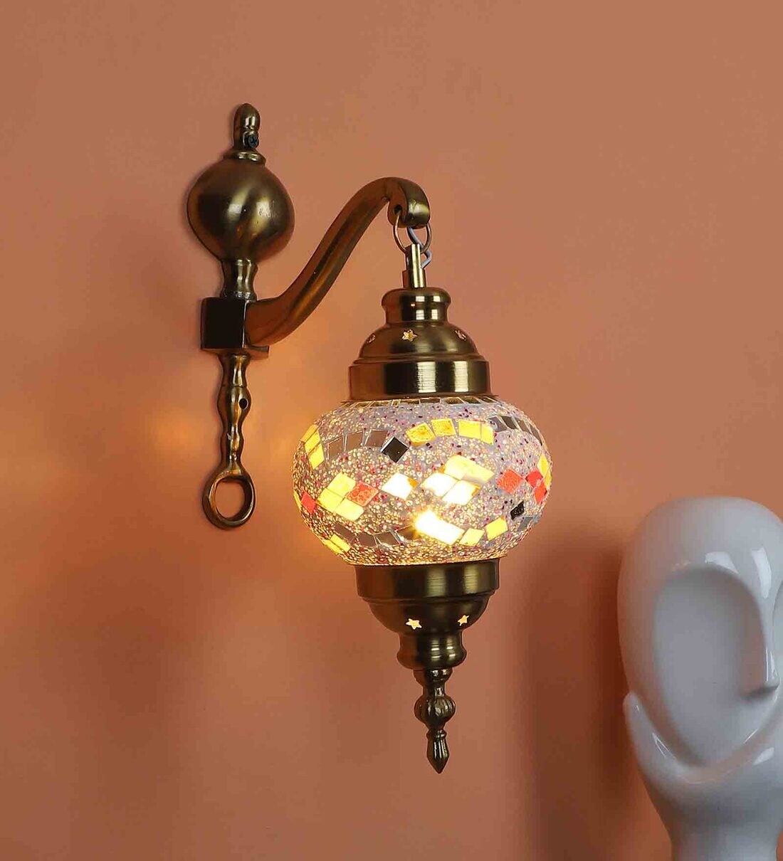 Buy Mace Gold Aluminium Wall Sconces by Eliante by Jainsons Lights at ...