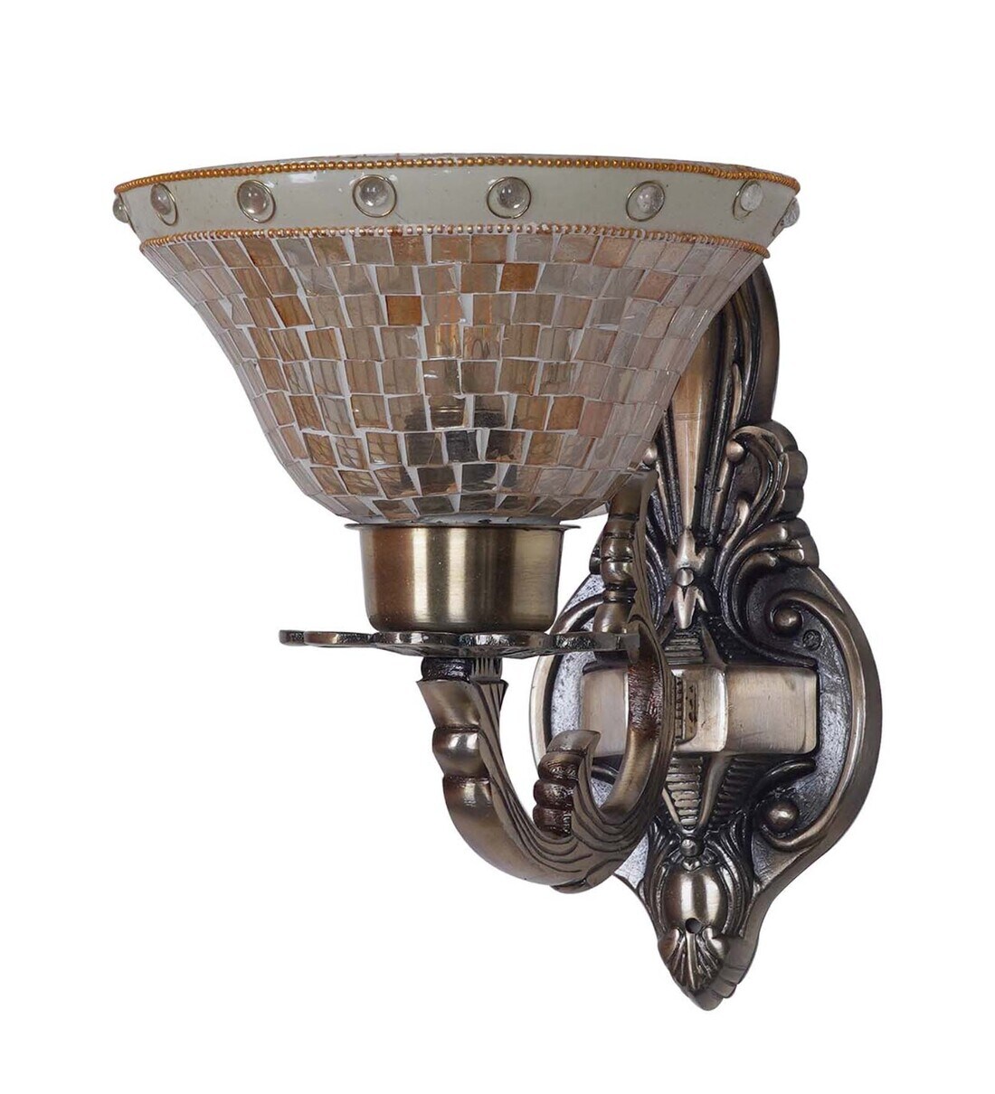 Buy Gold Aluminium Wall Light By Fos Lighting Online - Uplight - Wall ...