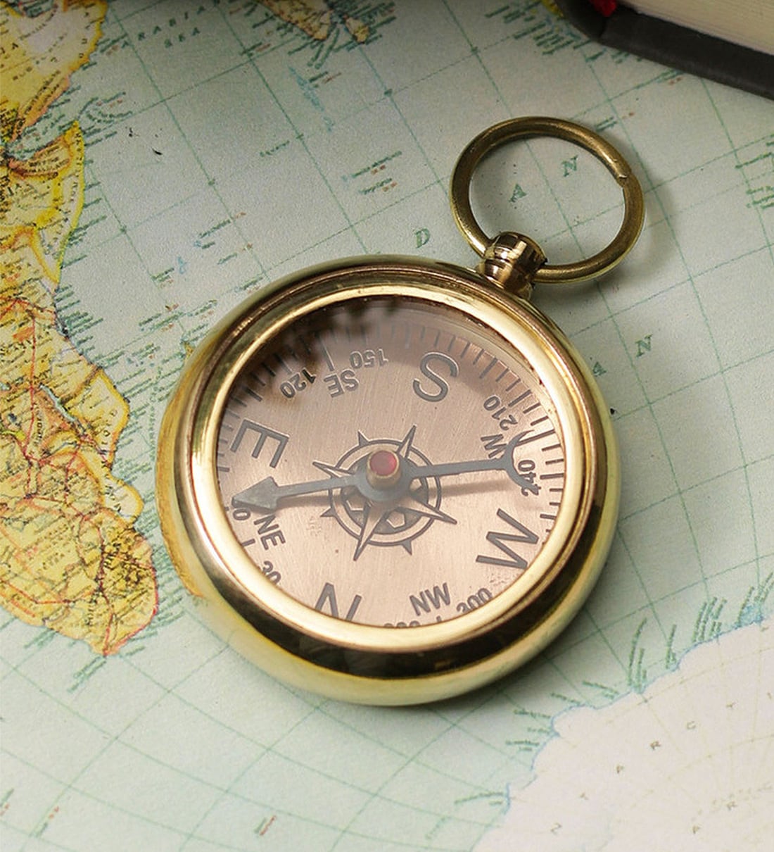 Buy Gold Brass Finish Pocket Compass By Exim Decor at 17% OFF by Exim ...