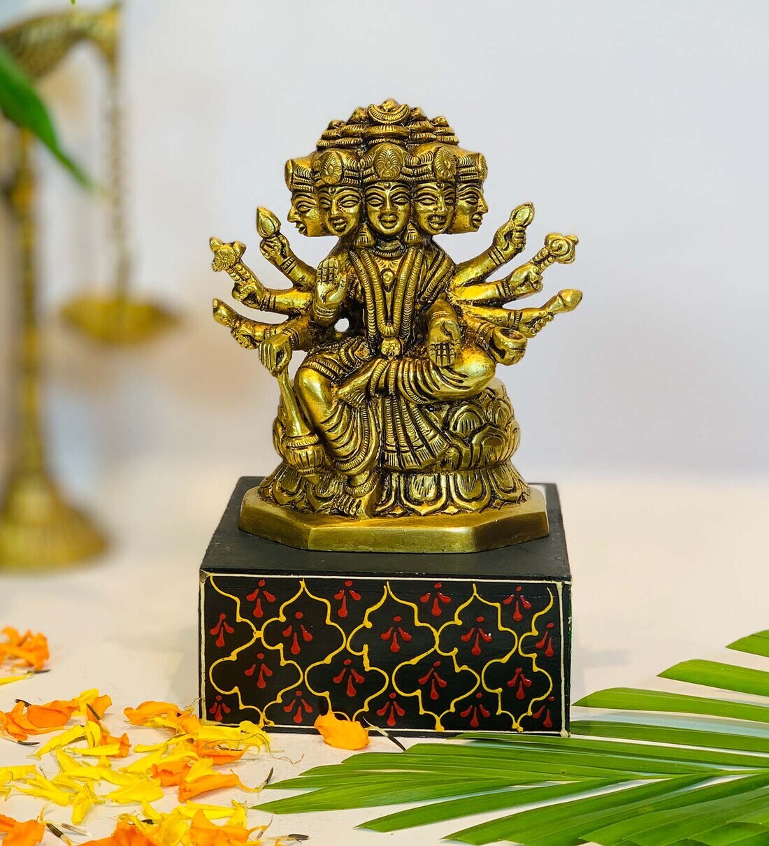 Buy Gold Brass Gayatri Devi Idol by Suriti The Culture Shop at 33% OFF ...