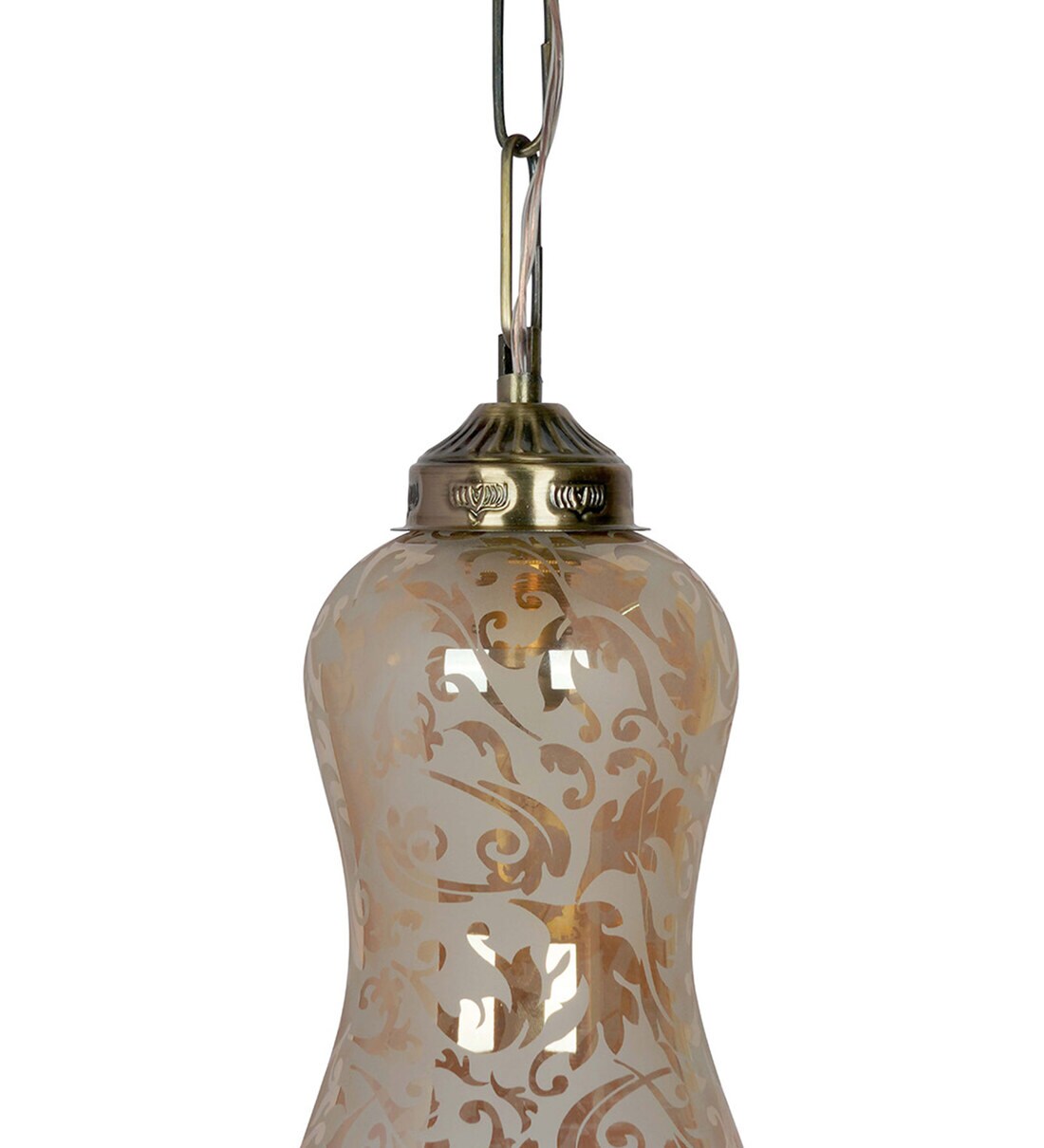 Buy Gold Brass Hanging Light By Fos Lighting Online - Cylindrical ...