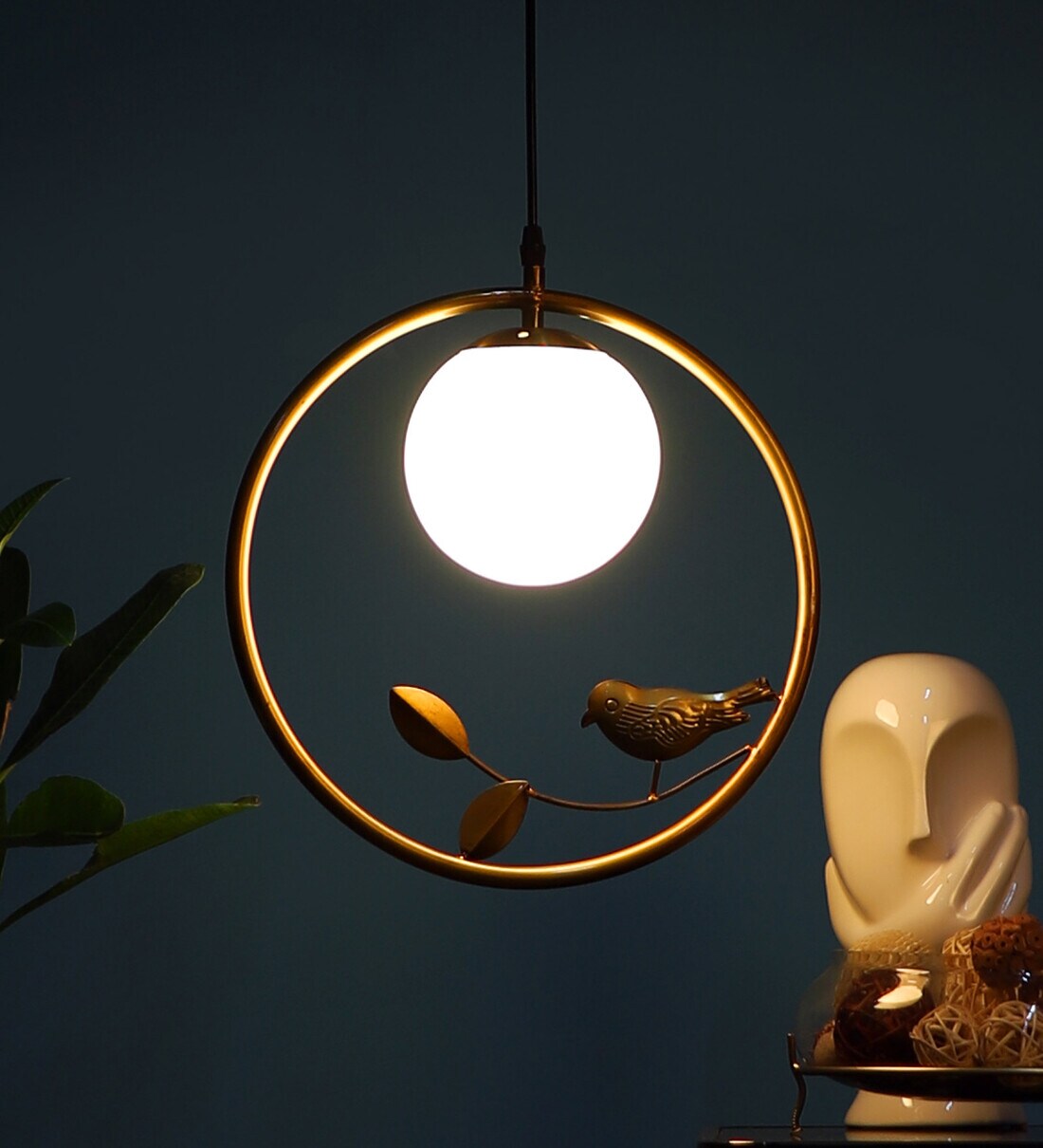 Buy Yuka Gold Iron Hanging Light by Eliante by Jainsons Lights at 42% ...