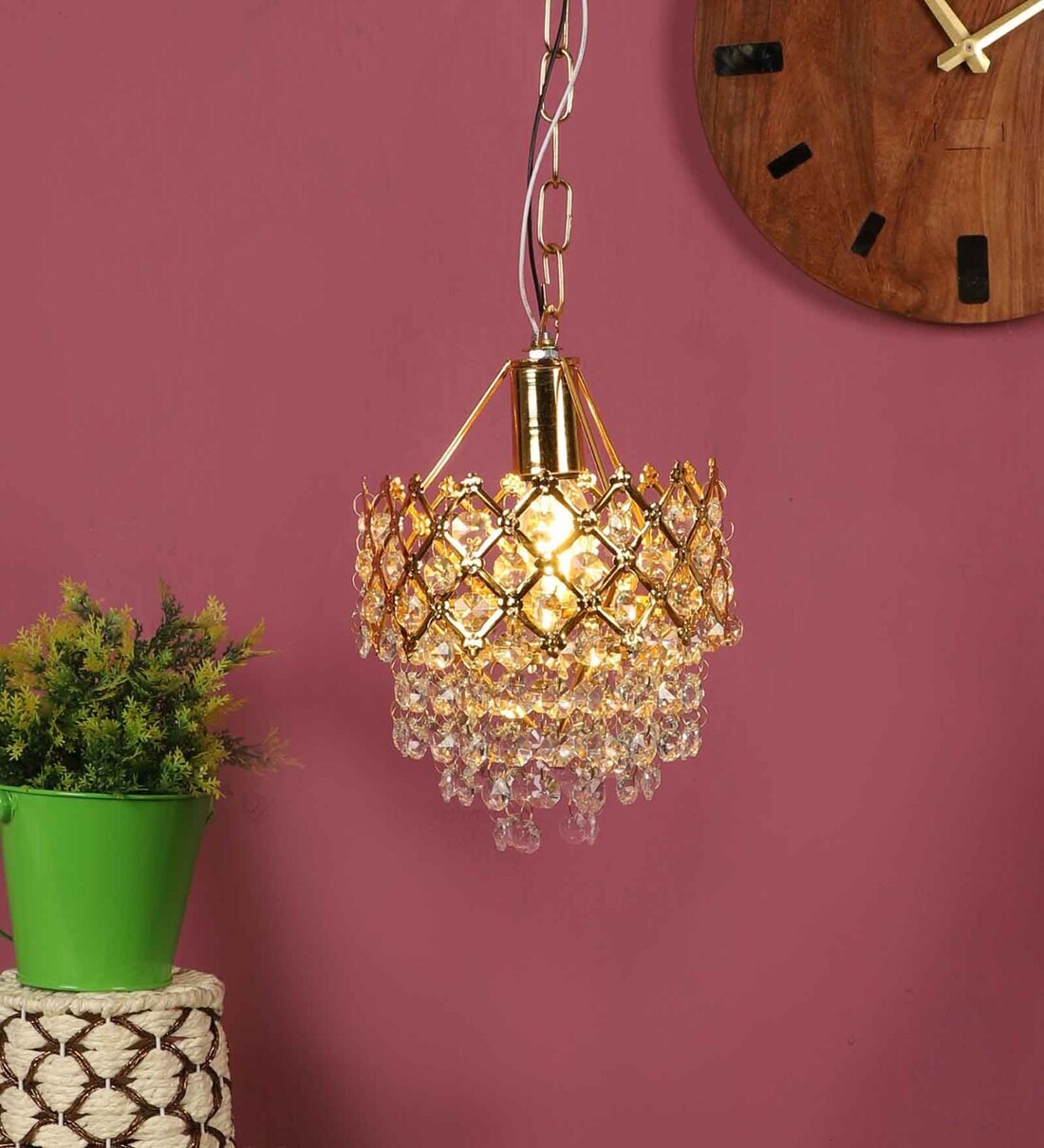 Buy Gold Iron Hanging Lights By Eliante By Jainsons Lights at 49% OFF ...